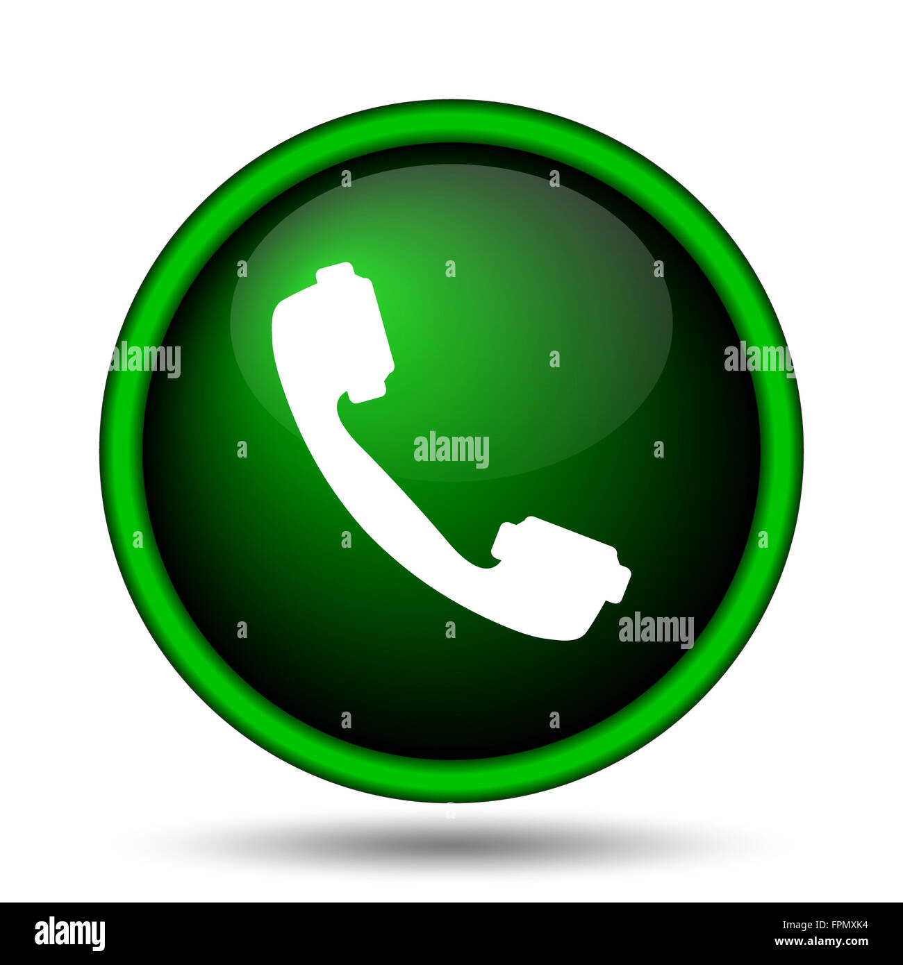 Phone icon. Internet button on white background Stock Photo - Alamy