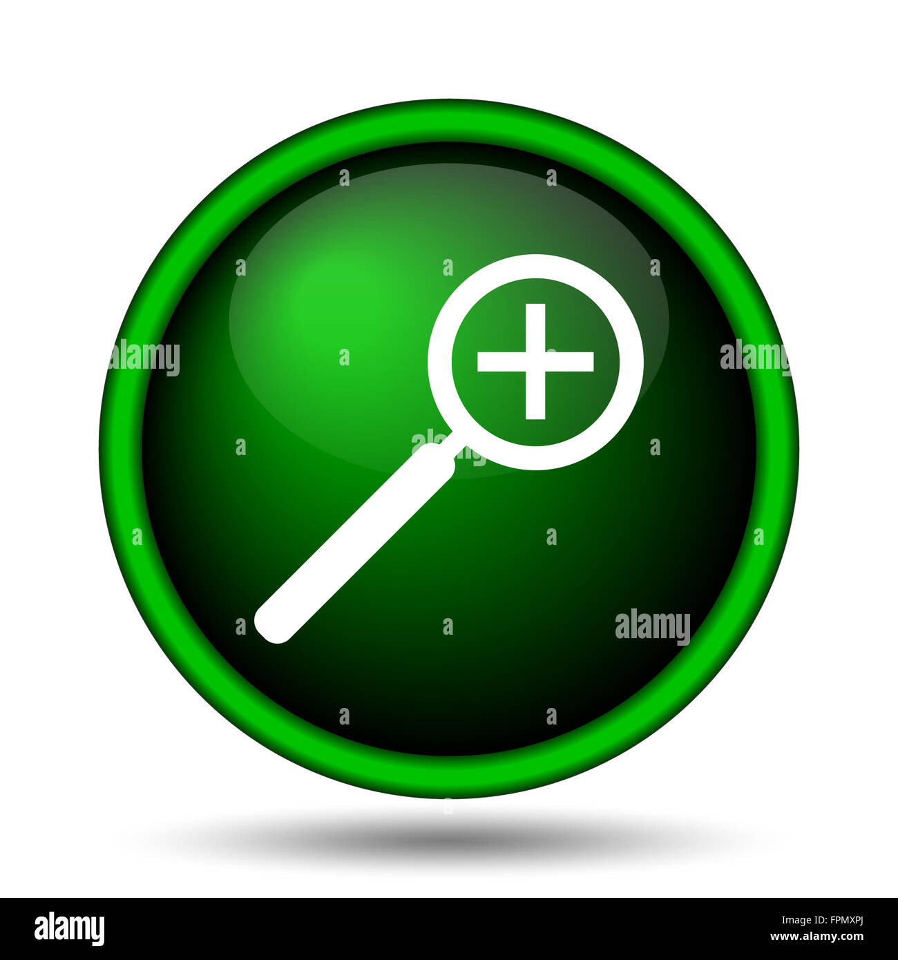 Zoom in icon. Internet button on white background Stock Photo - Alamy