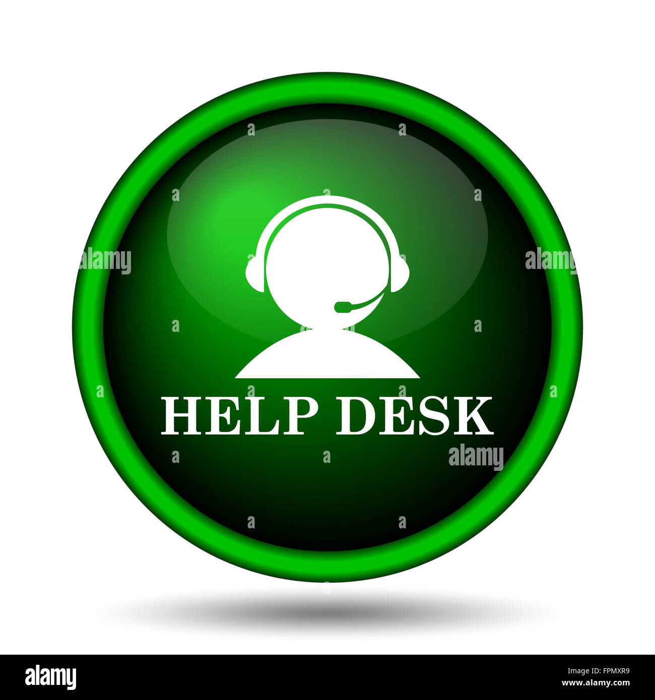 Helpdesk icon. Internet button on white background Stock Photo - Alamy