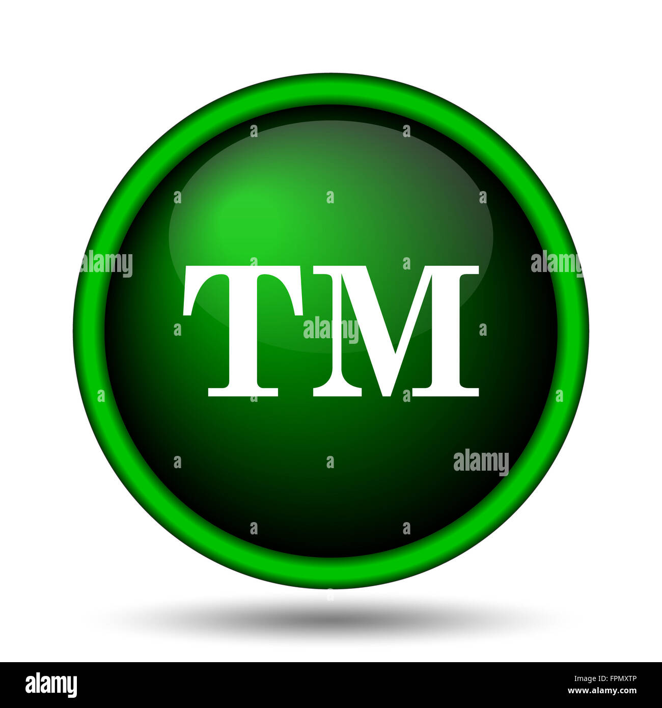 Trade mark icon. Internet button on white background Stock Photo - Alamy
