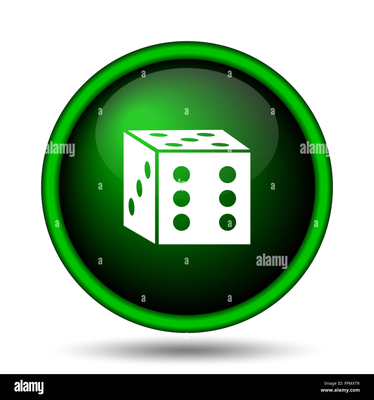 Dice icon. Internet button on white background Stock Photo - Alamy
