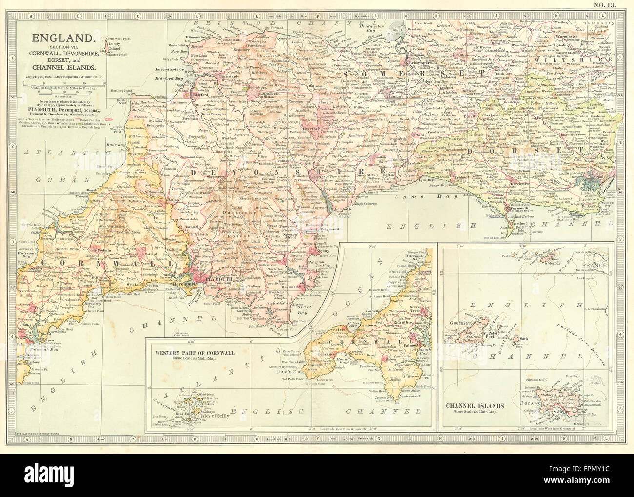 SOUTH WEST ENGLAND: Cornwall Devon Dorset Somerset Channel Islands ...
