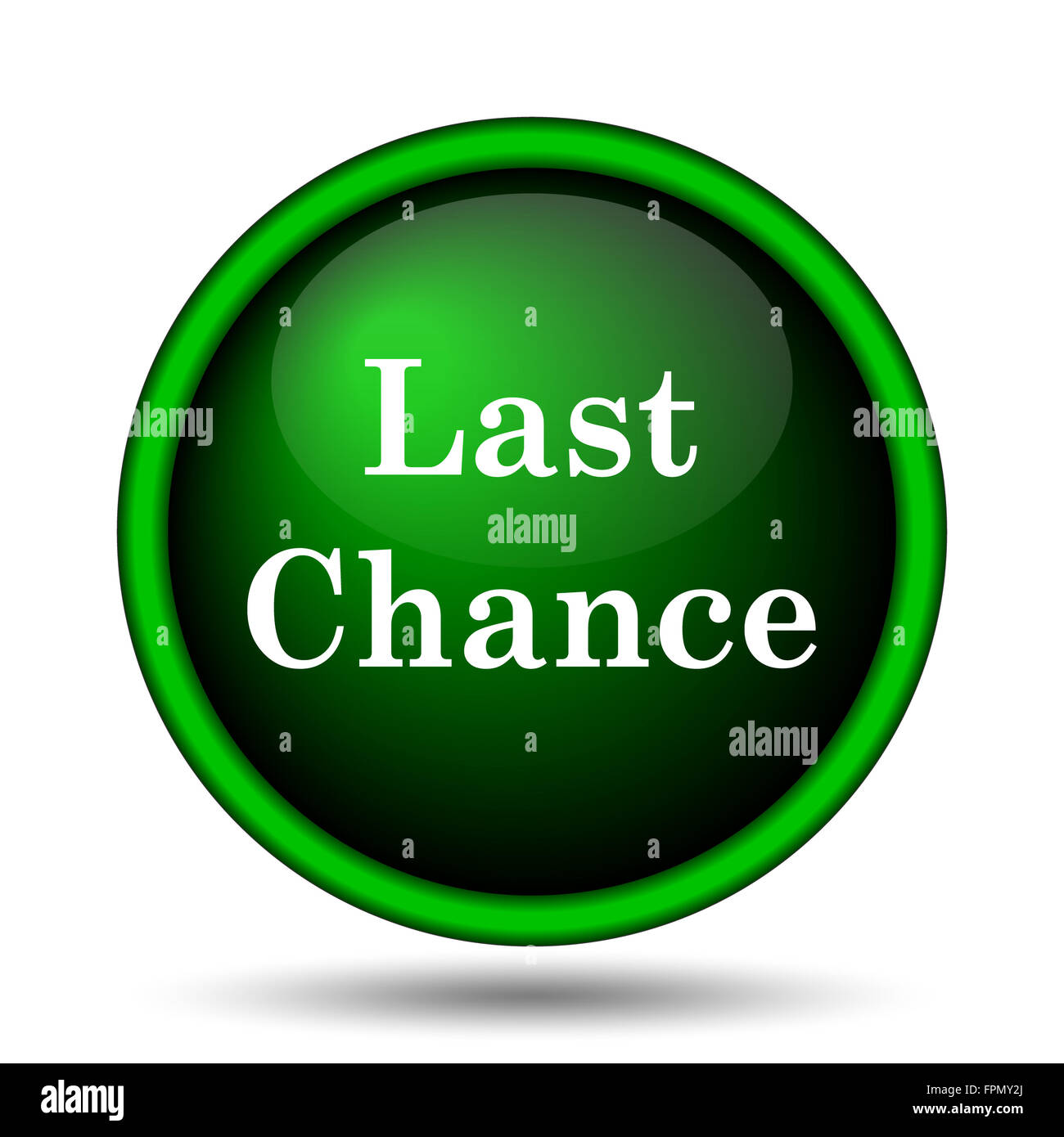 Last chance icon. Internet button on white background Stock Photo - Alamy