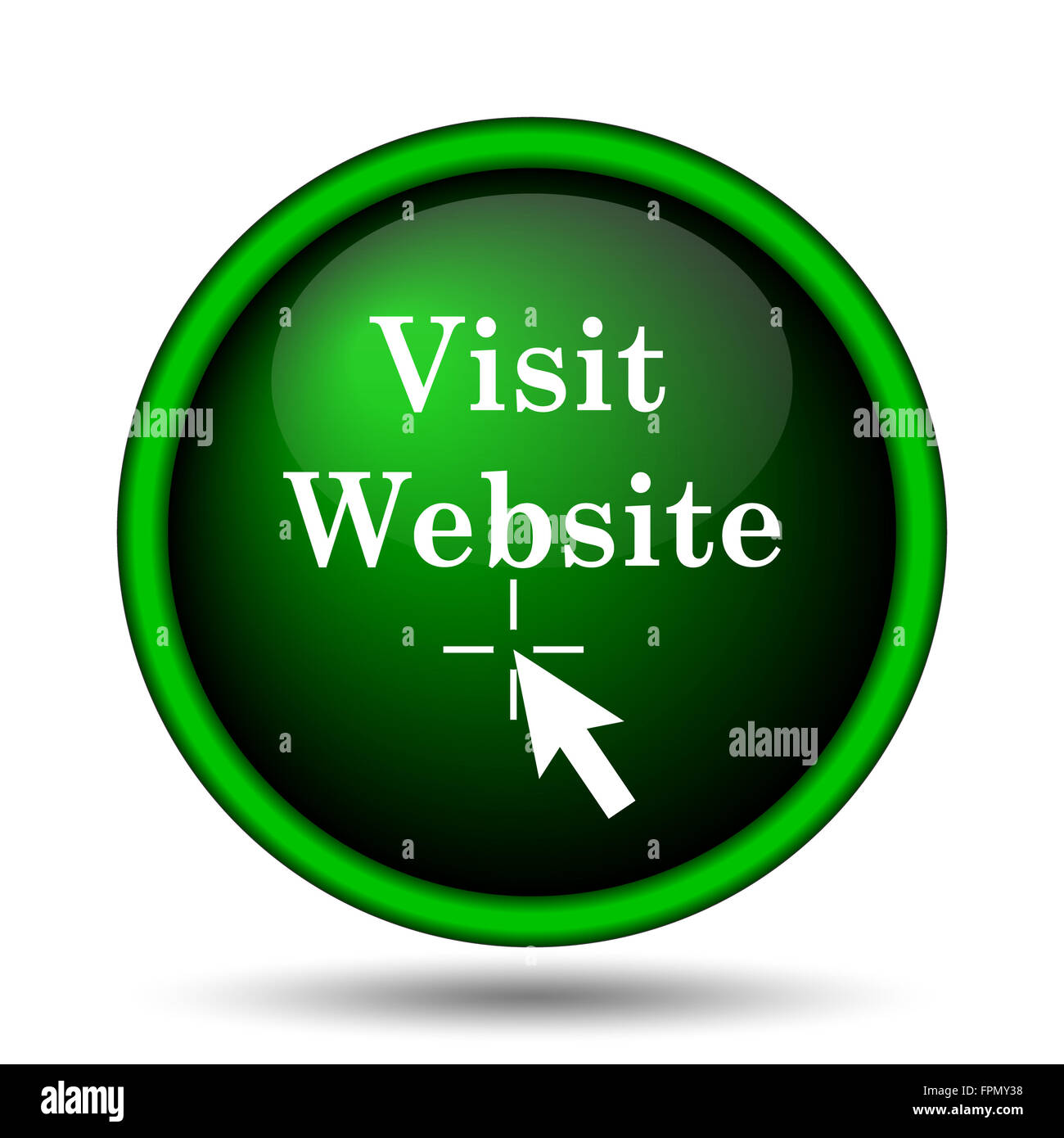 Visit website icon. Internet button on white background Stock Photo - Alamy