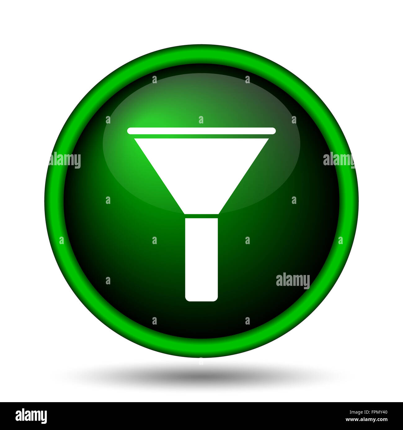 Filter icon. Internet button on white background Stock Photo - Alamy