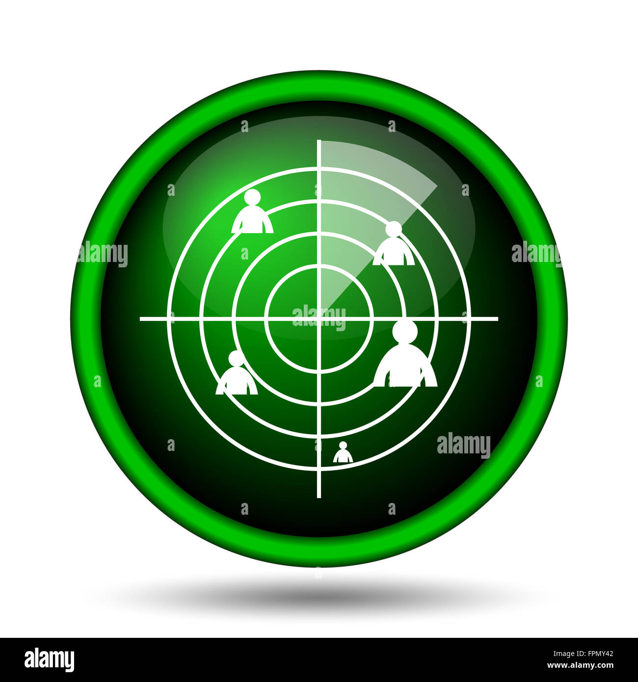 Radar icon. Internet button on white background Stock Photo - Alamy
