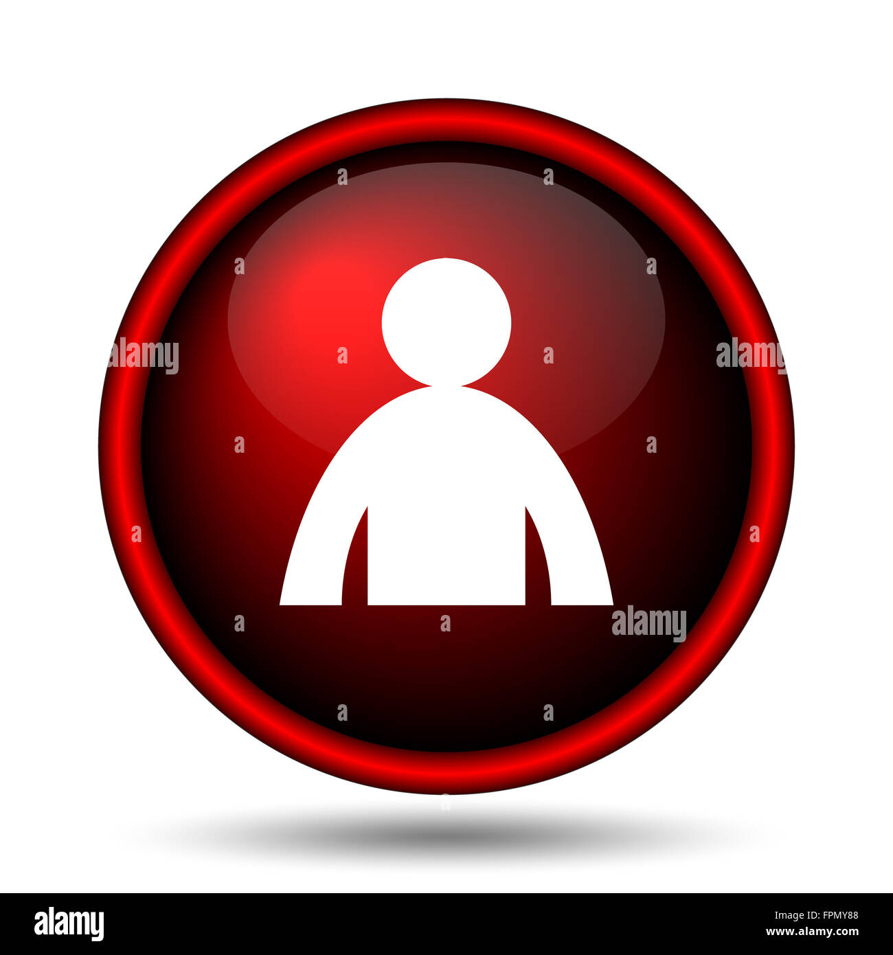User profile icon. Internet button on white background Stock Photo - Alamy
