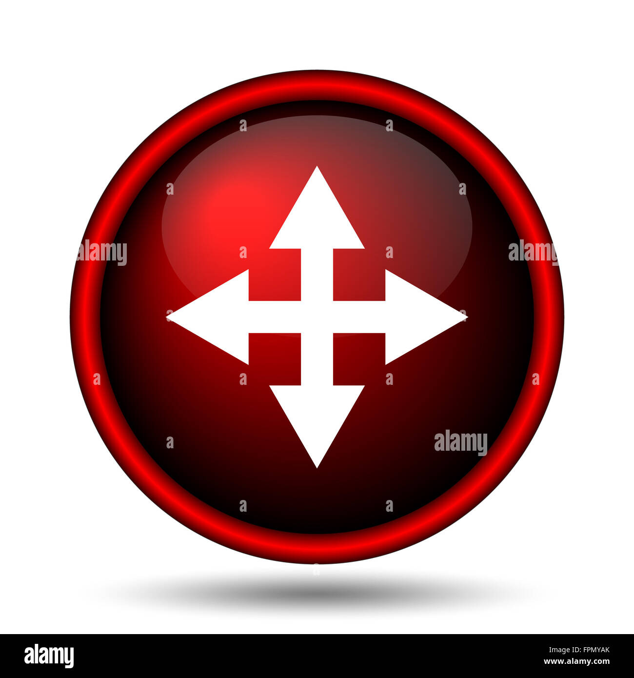 Full screen icon. Internet button on white background Stock Photo - Alamy