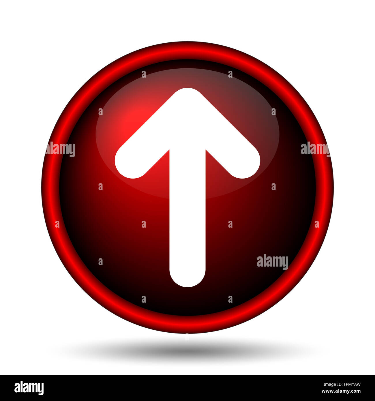 Up arrow icon. Internet button on white background Stock Photo - Alamy