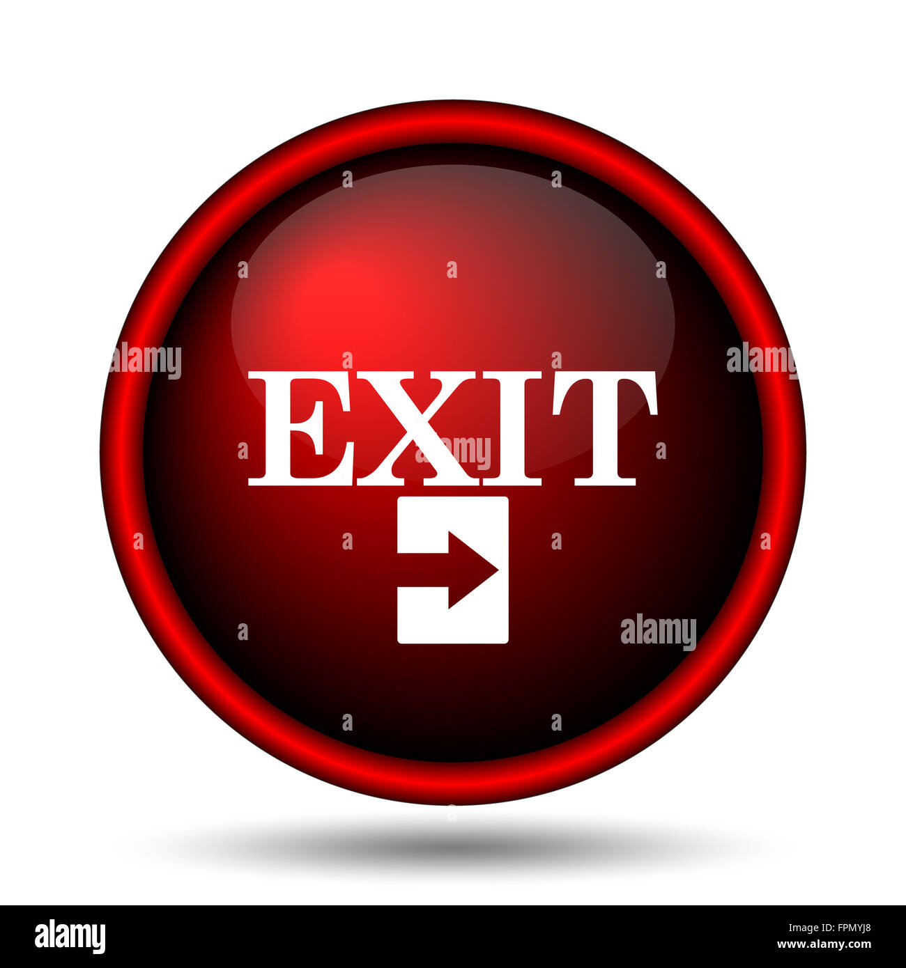 Exit icon. Internet button on white background Stock Photo - Alamy