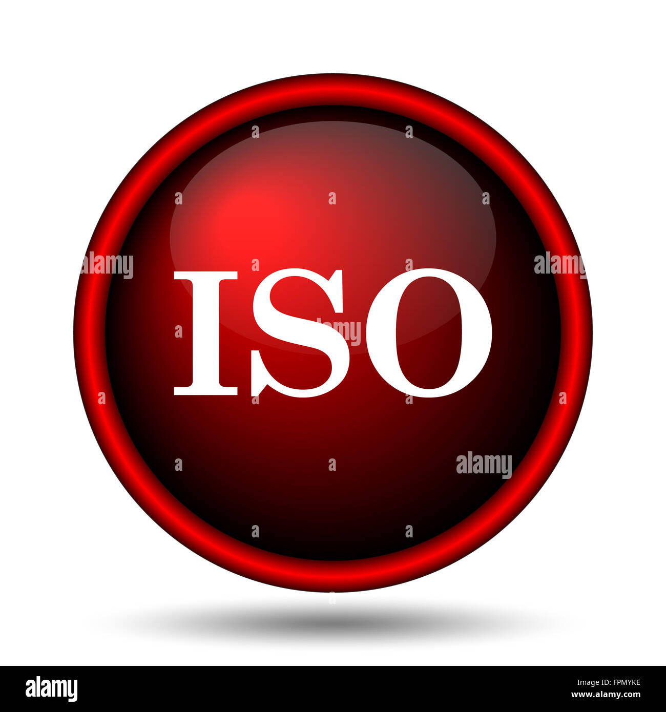 ISO icon. Internet button on white background Stock Photo - Alamy