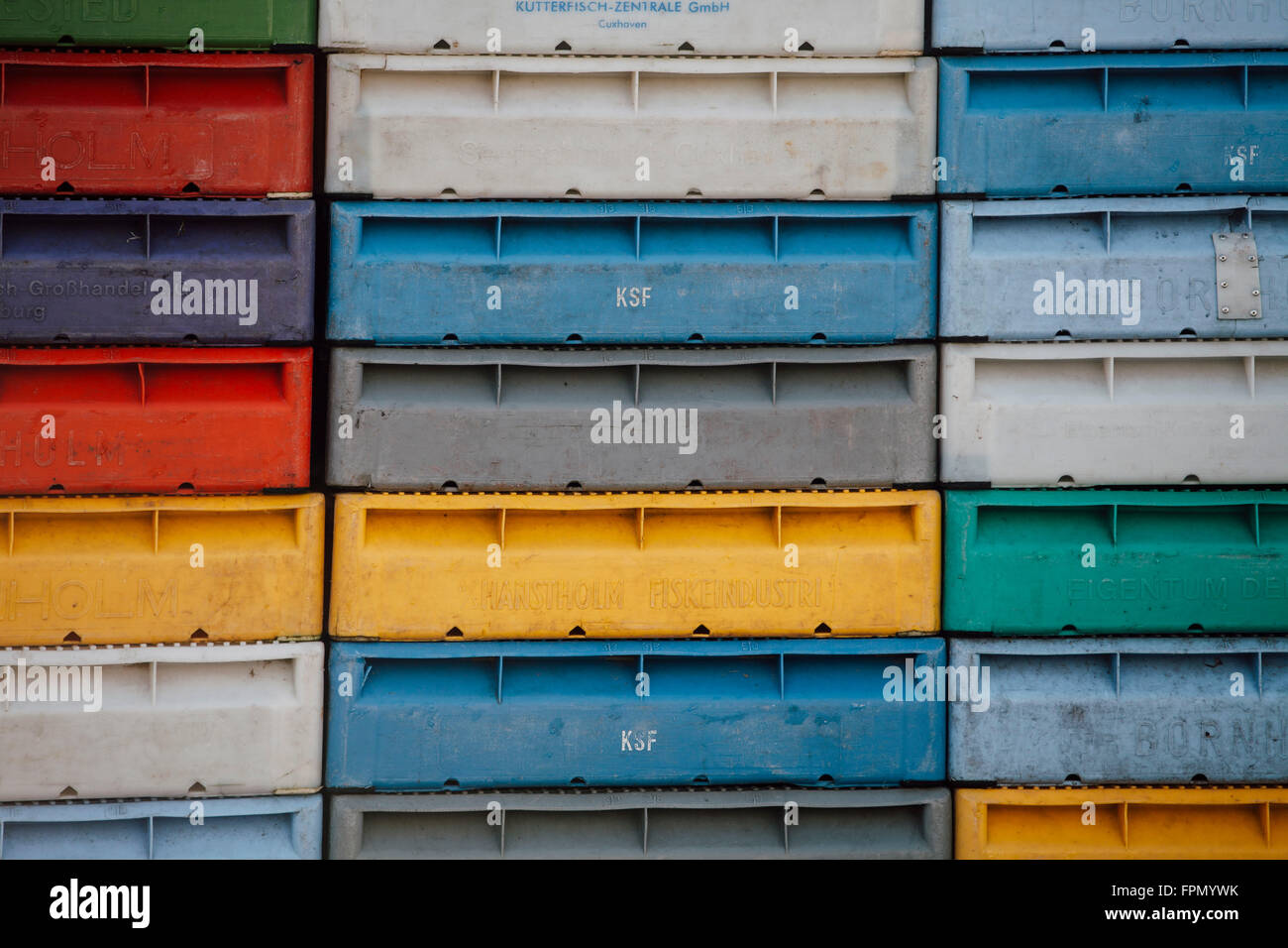 Colorful boxes for fish hi-res stock photography and images - Alamy