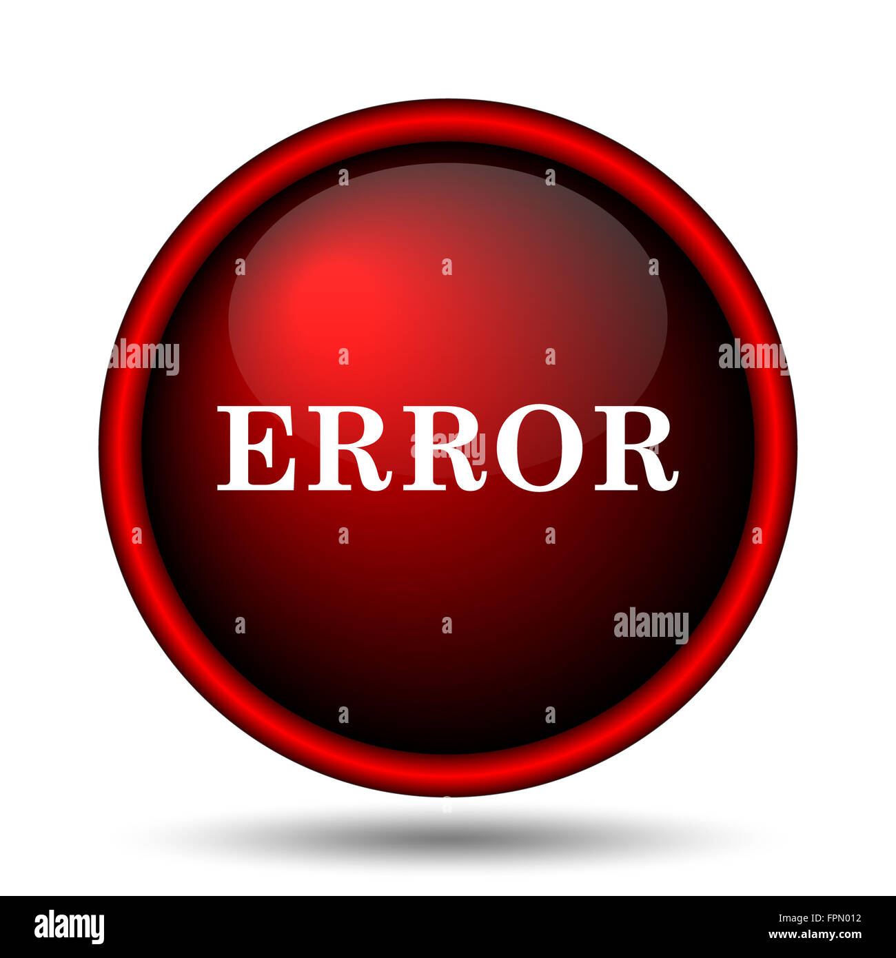 error icon. Internet button on white background Stock Photo - Alamy