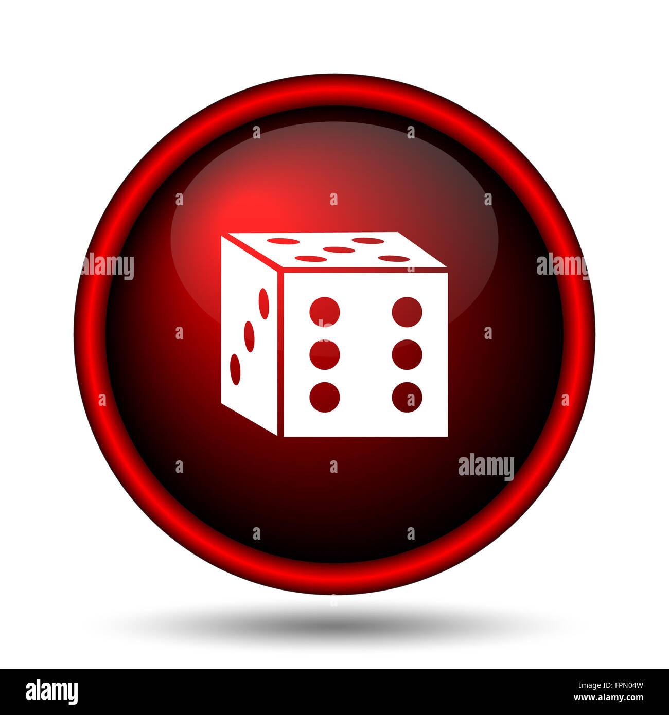 Dice icon. Internet button on white background Stock Photo - Alamy