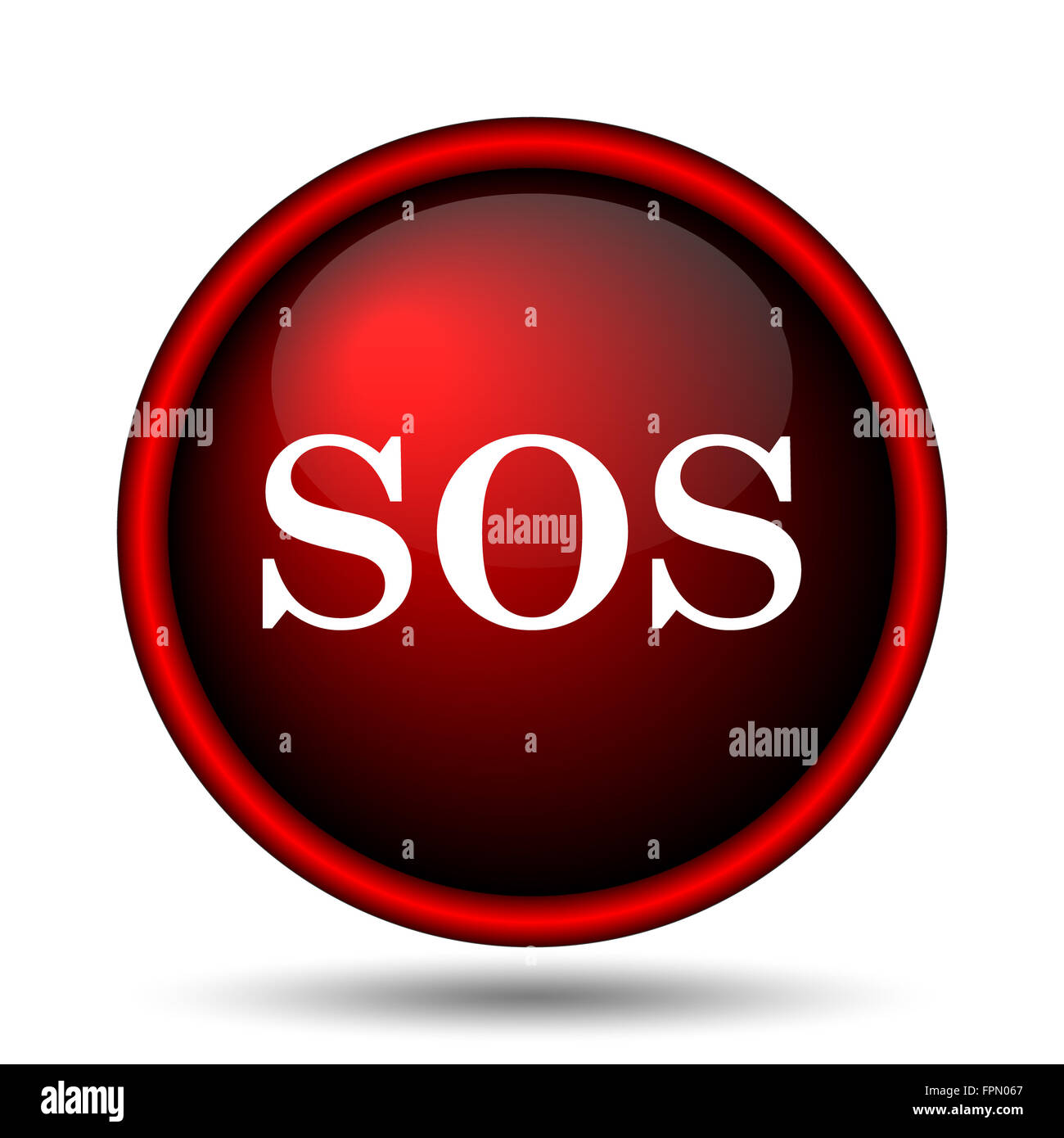 SOS icon. Internet button on white background Stock Photo - Alamy