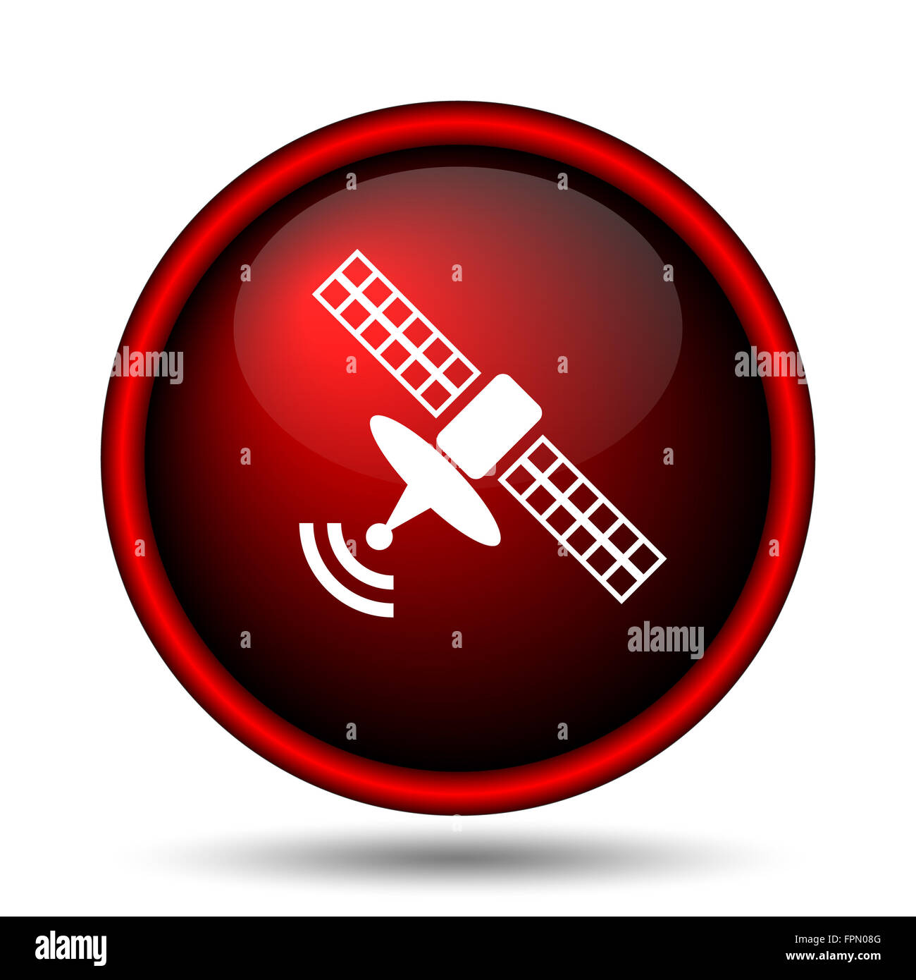 Antenna icon. Internet button on white background Stock Photo - Alamy