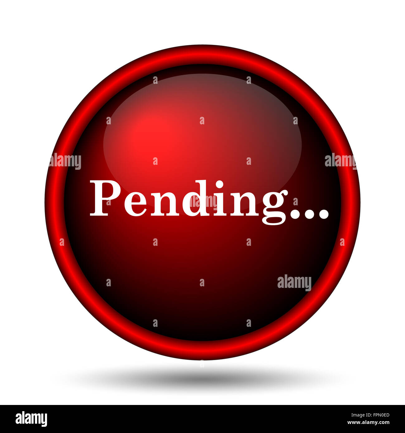 Pending icon. Internet button on white background Stock Photo - Alamy