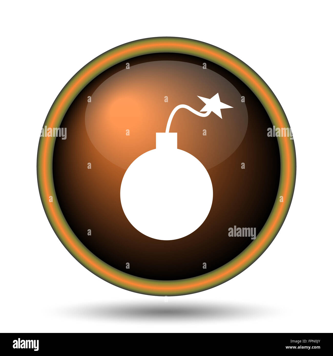 Bomb icon. Internet button on white background Stock Photo - Alamy