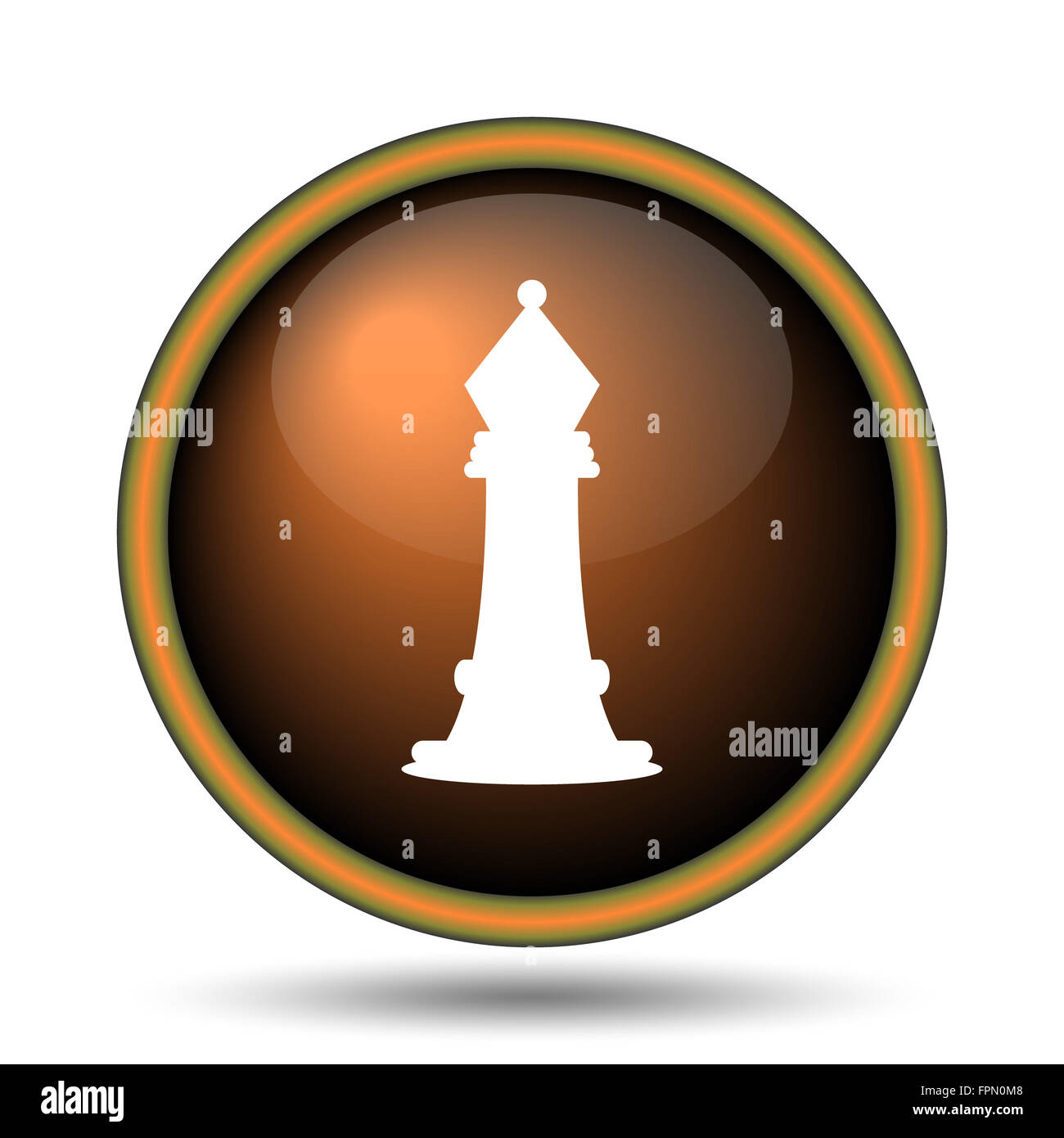 Chess icon. Internet button on white background Stock Photo - Alamy