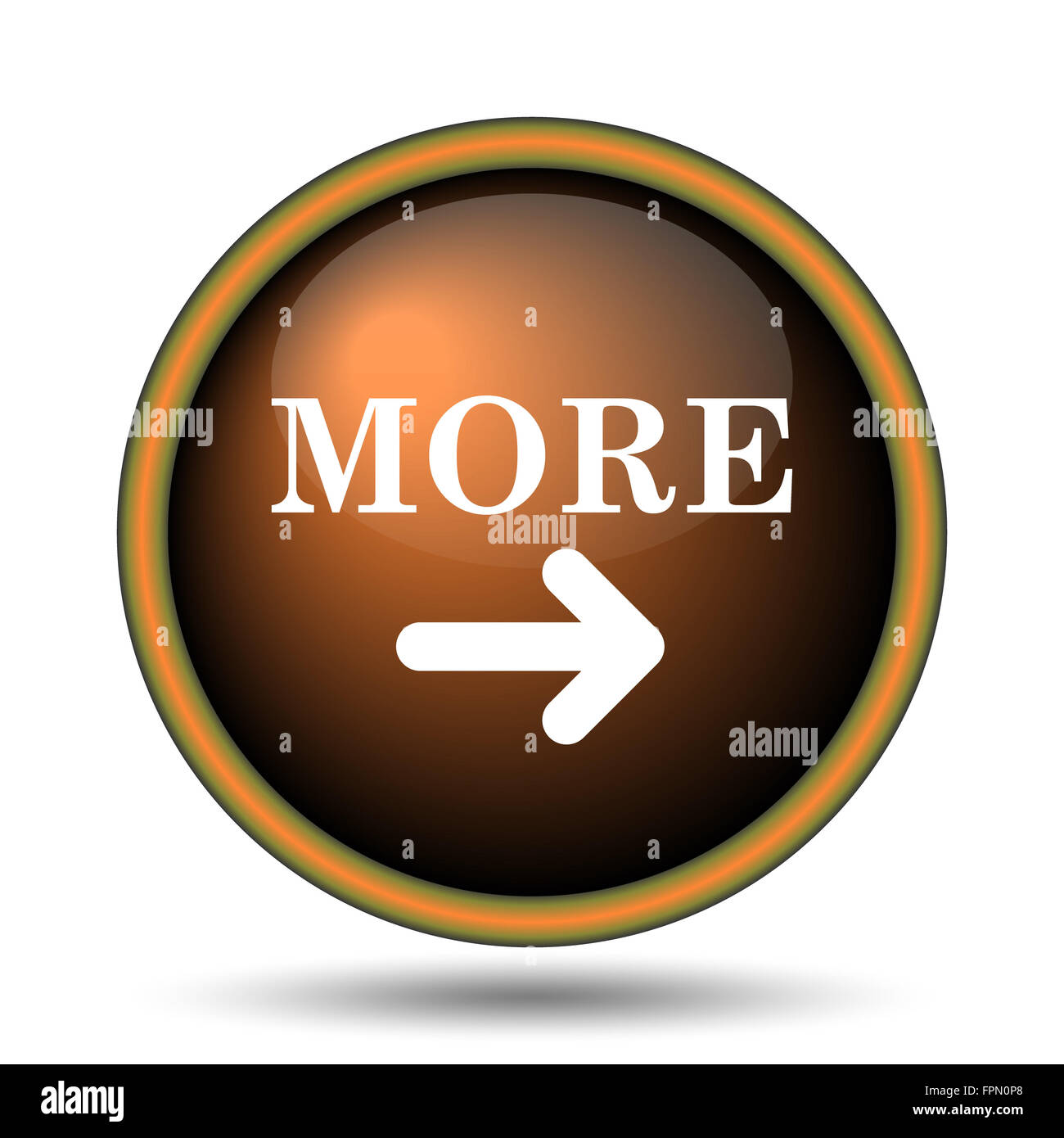 More icon. Internet button on white background Stock Photo - Alamy