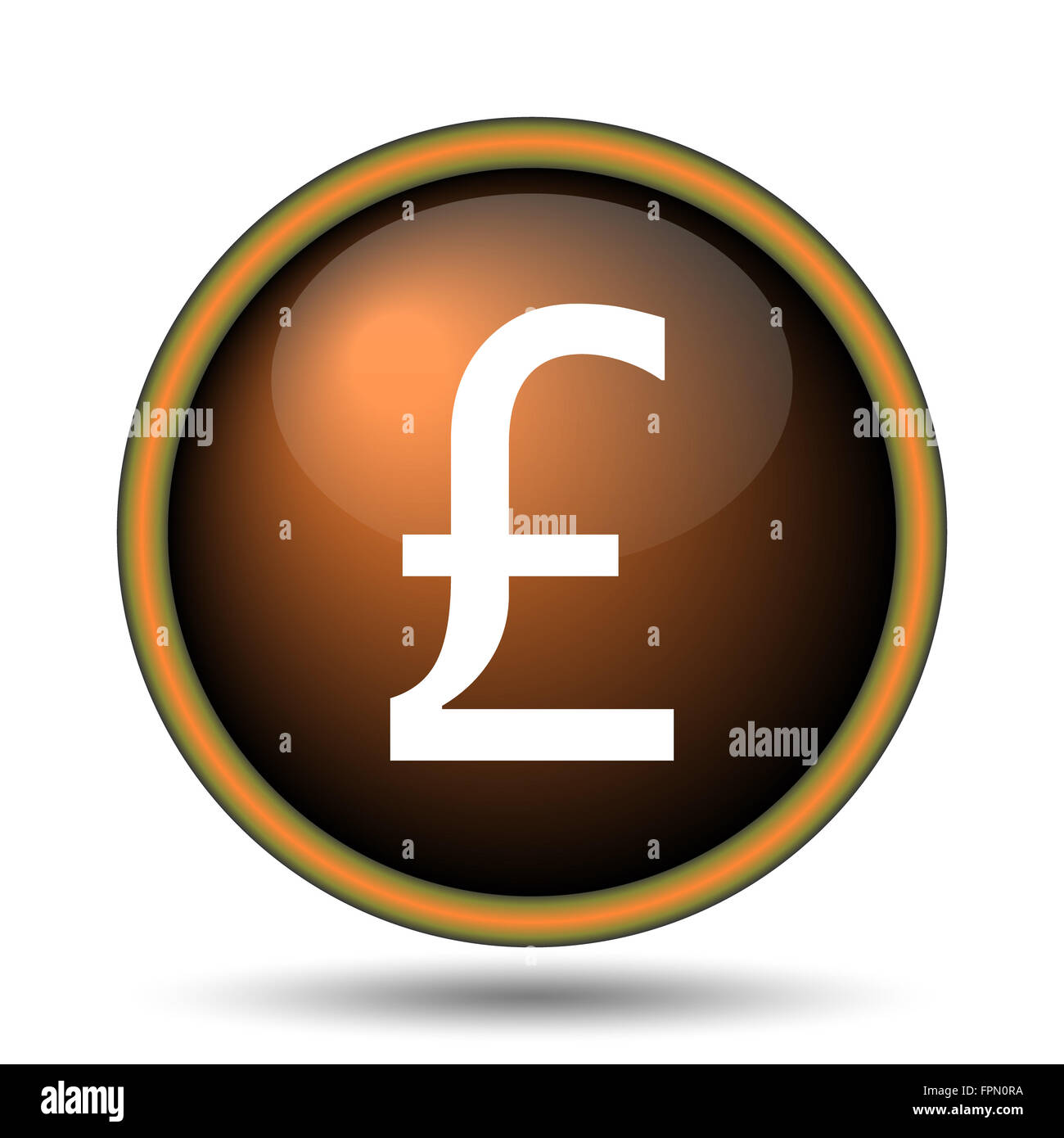 Pound icon. Internet button on white background Stock Photo - Alamy