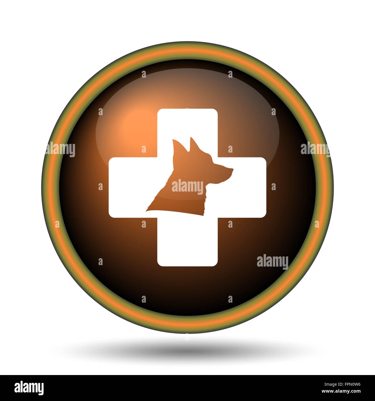 Veterinary icon. Internet button on white background Stock Photo - Alamy