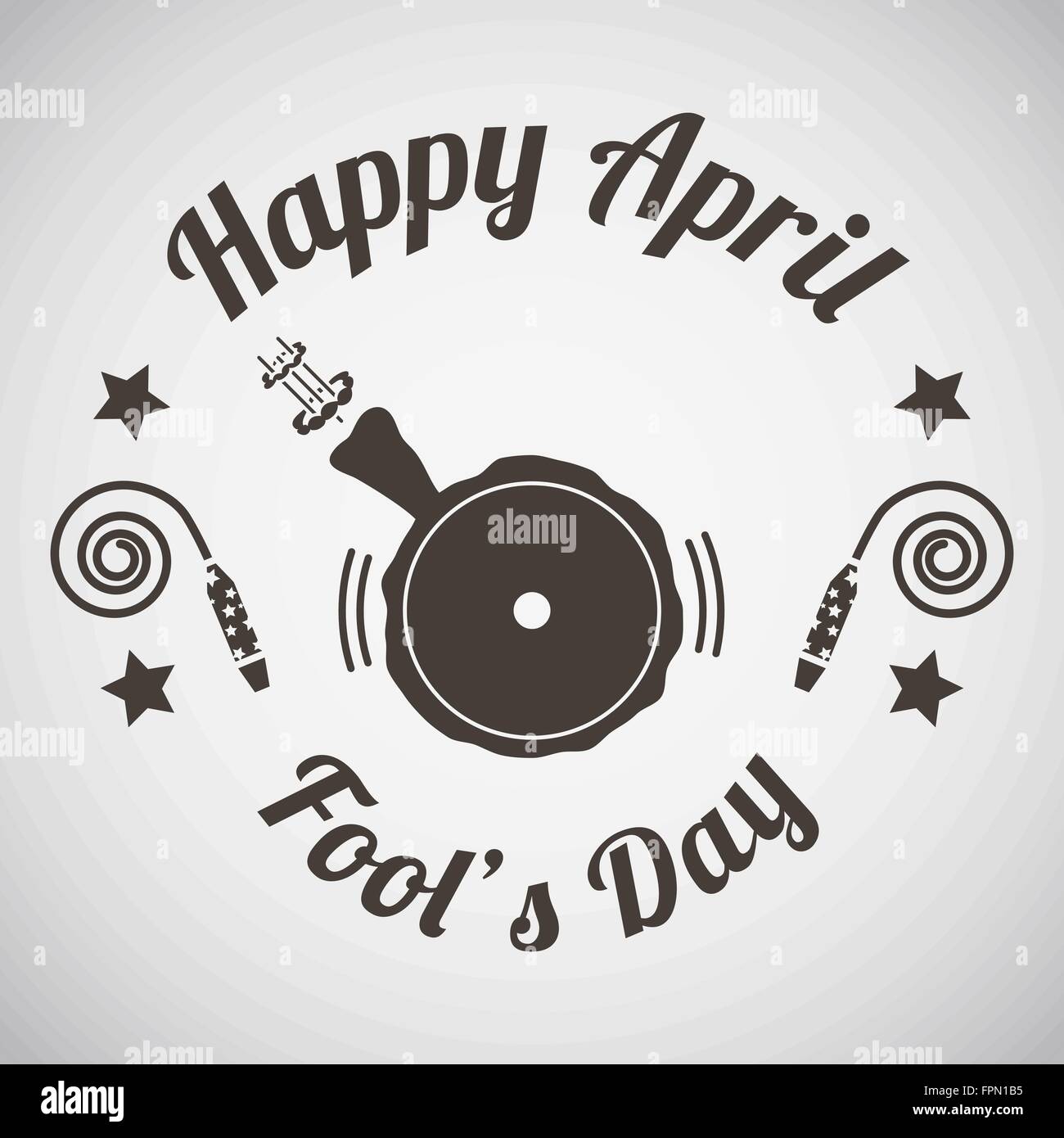 April fool's day emblem with sound pillow. Vector illustration Stock ...