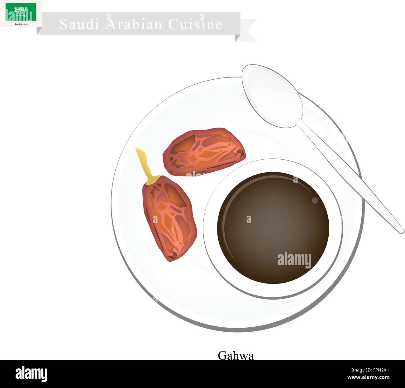 Saudi Arabian Cuisine, Arabic Coffee or Coffee Brewed from Dark Roast ...