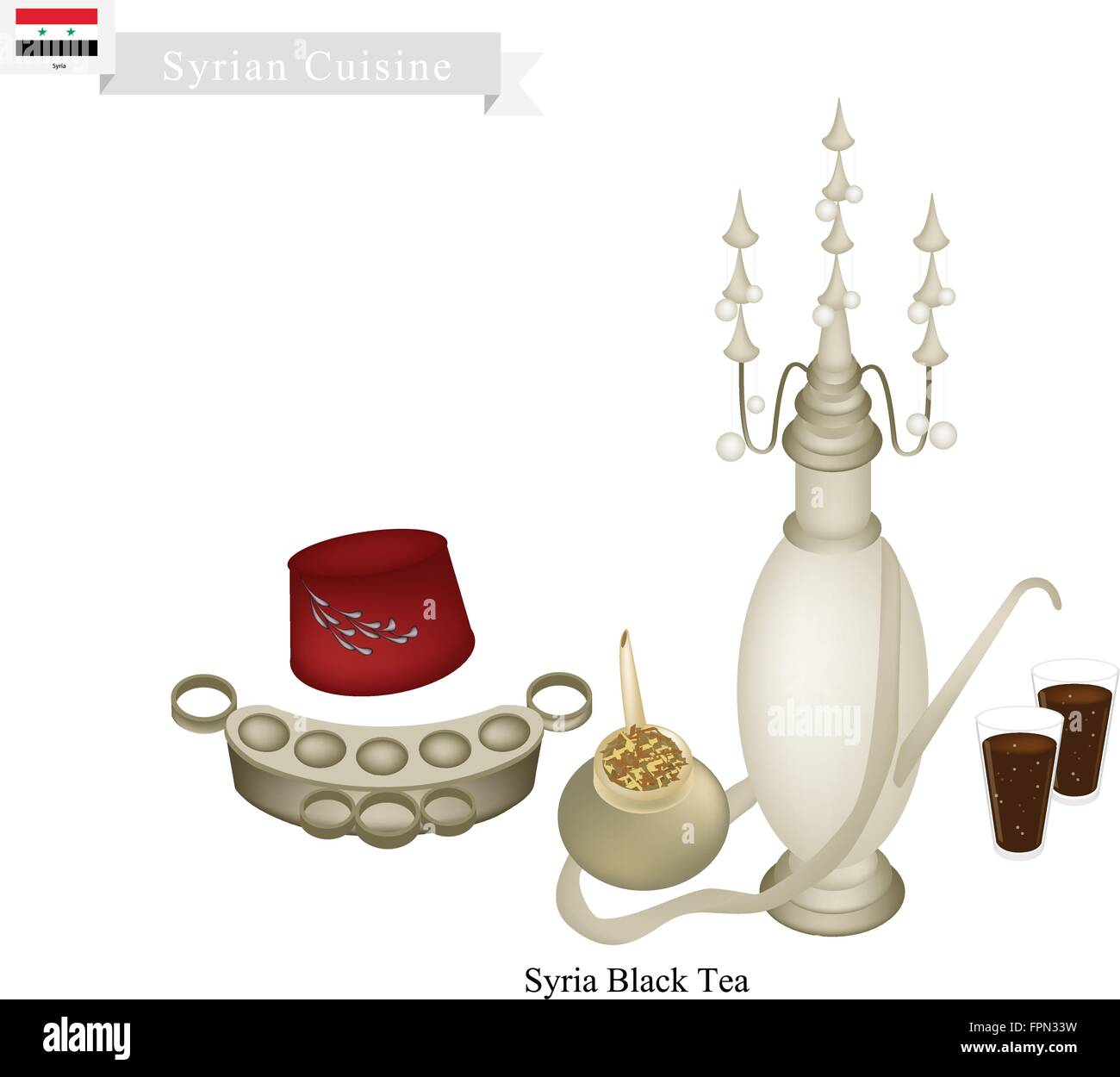 Syrian Cuisine, Traditional Black Hot Sweet Tea. One of The Most ...