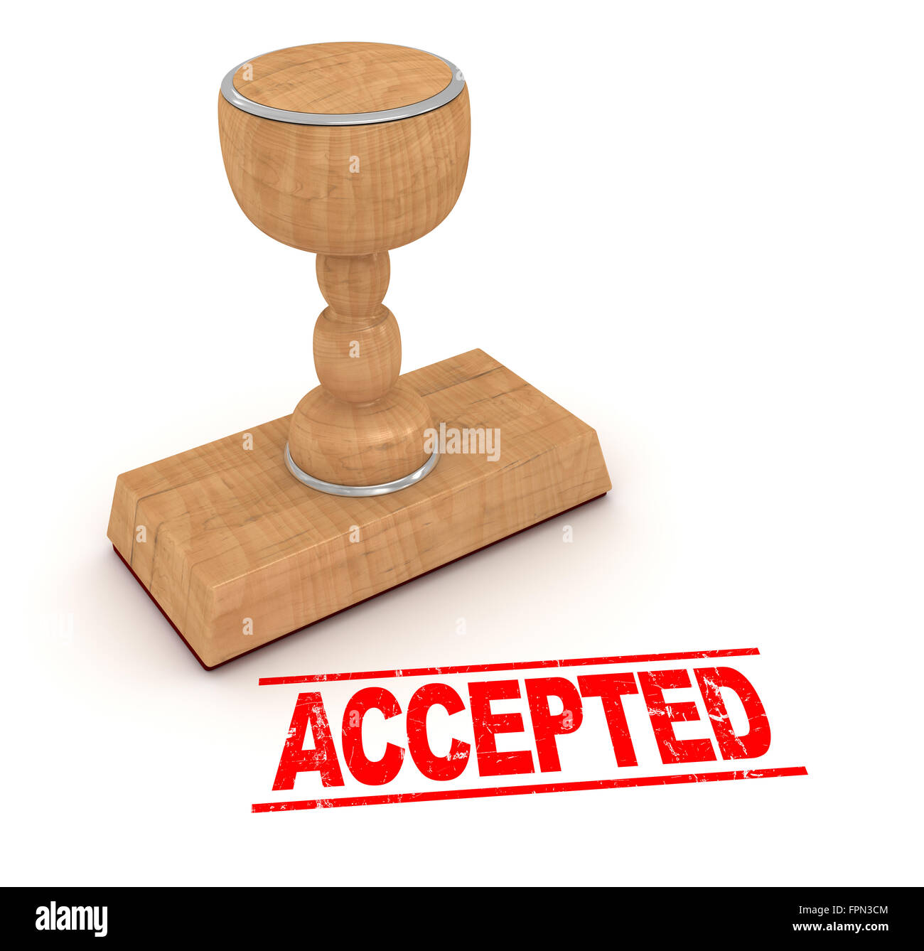Rubber Stamp - Accepted , isolated on white Stock Photo - Alamy