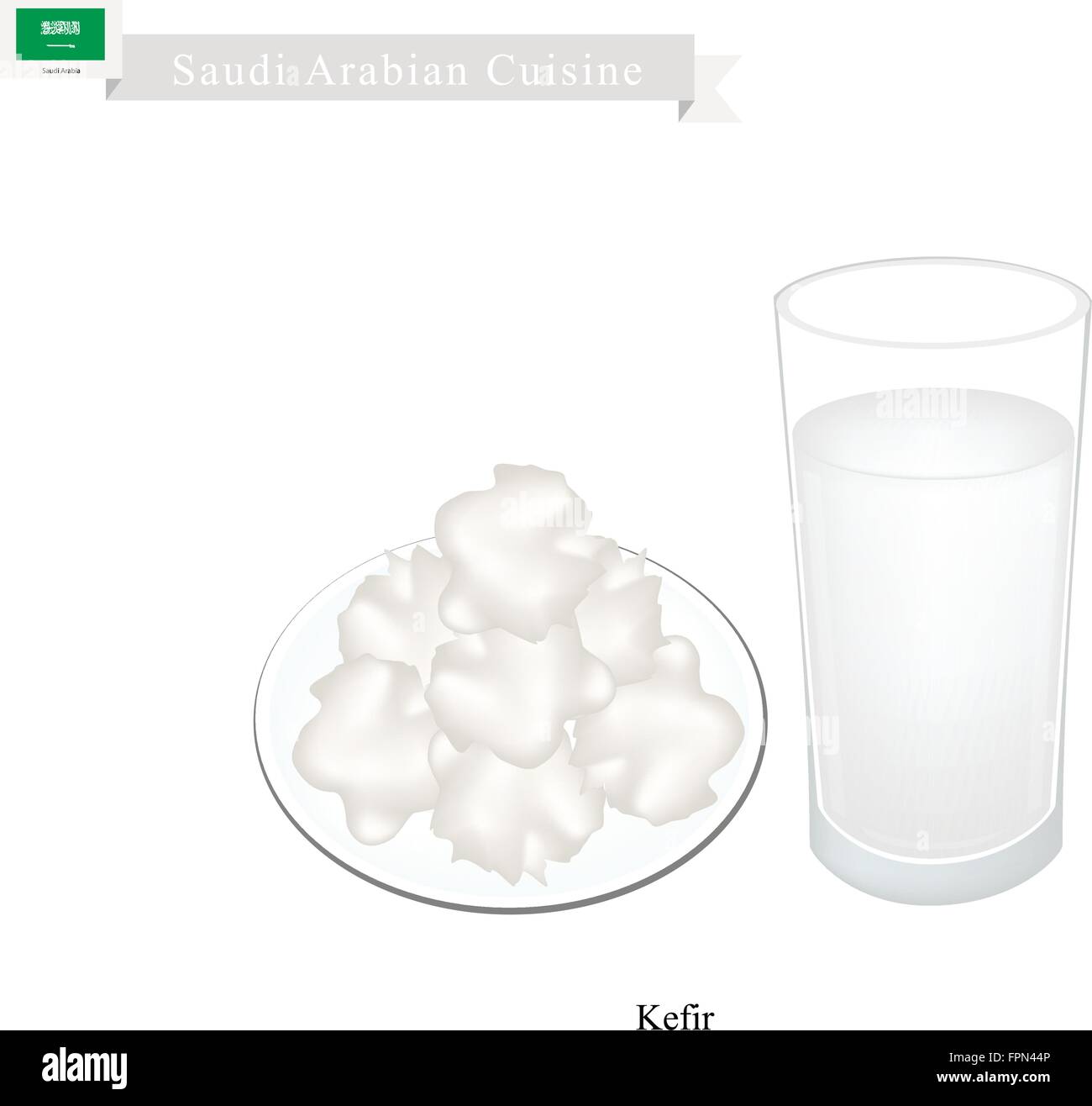 Saudi Arabian Cuisine, Kefir or Fermented Milk Made of Milk and Tibetan ...