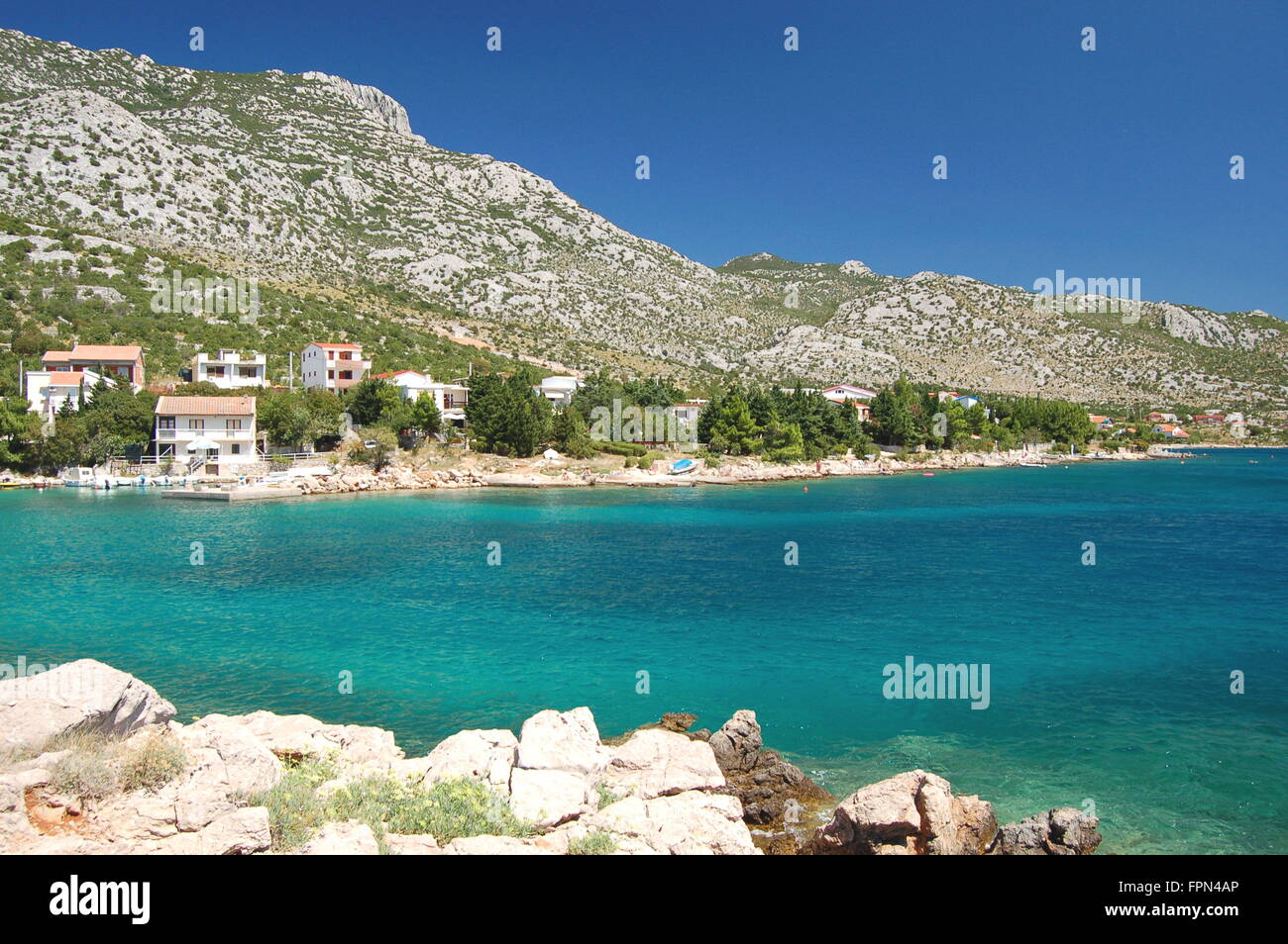 summer landscape of dalmatian rocky beach in croatia Stock Photo - Alamy