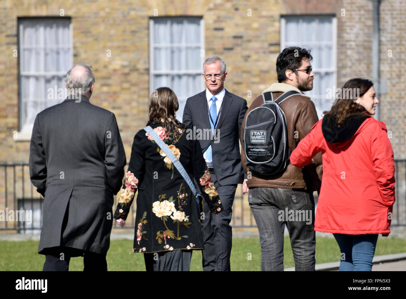 Brian Paddick (Lord/Baron Paddick of Brixton) walking across College ...