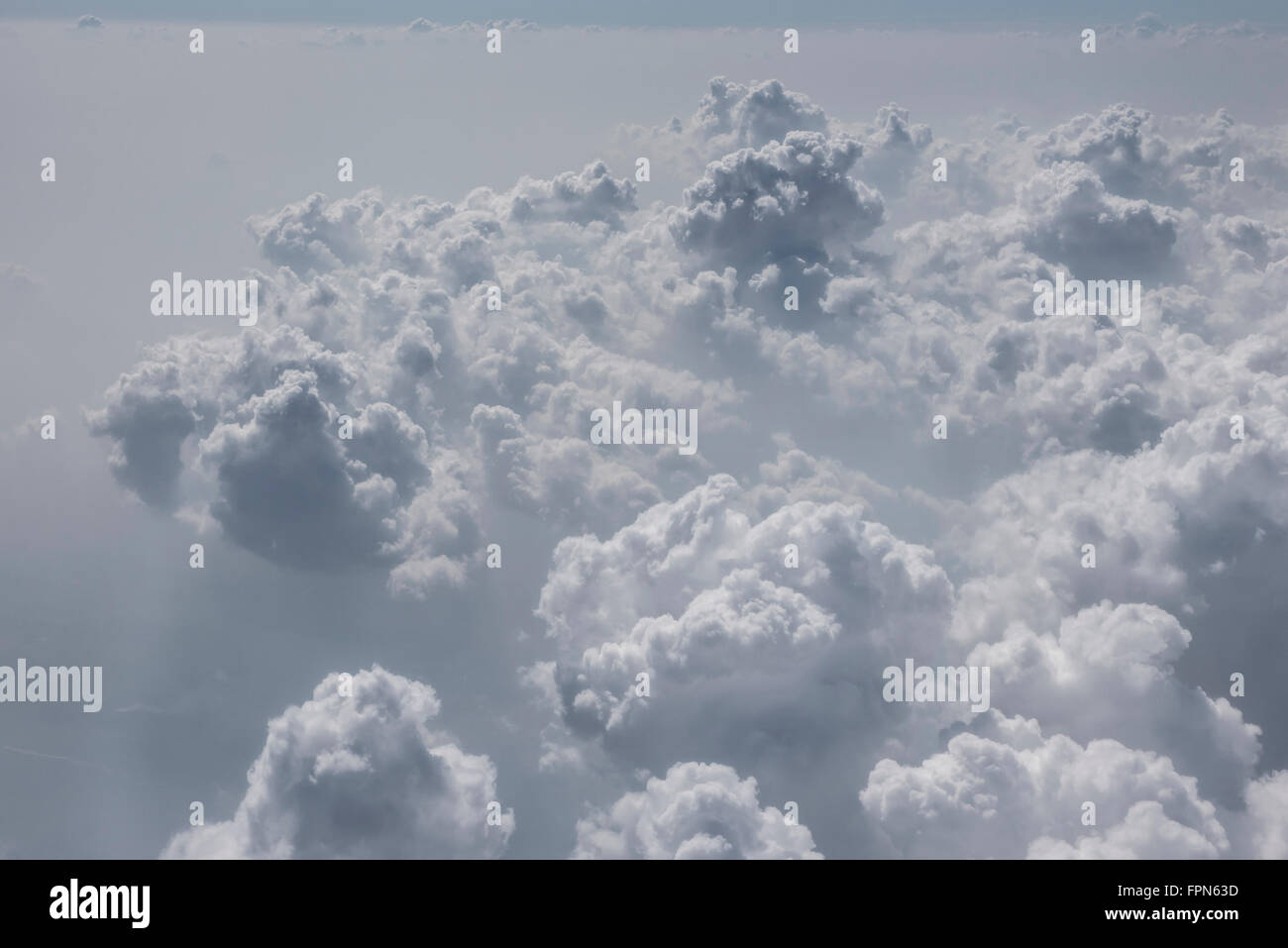 Cloudscape over Vietnam showing a developing storm with strong updrafts ...