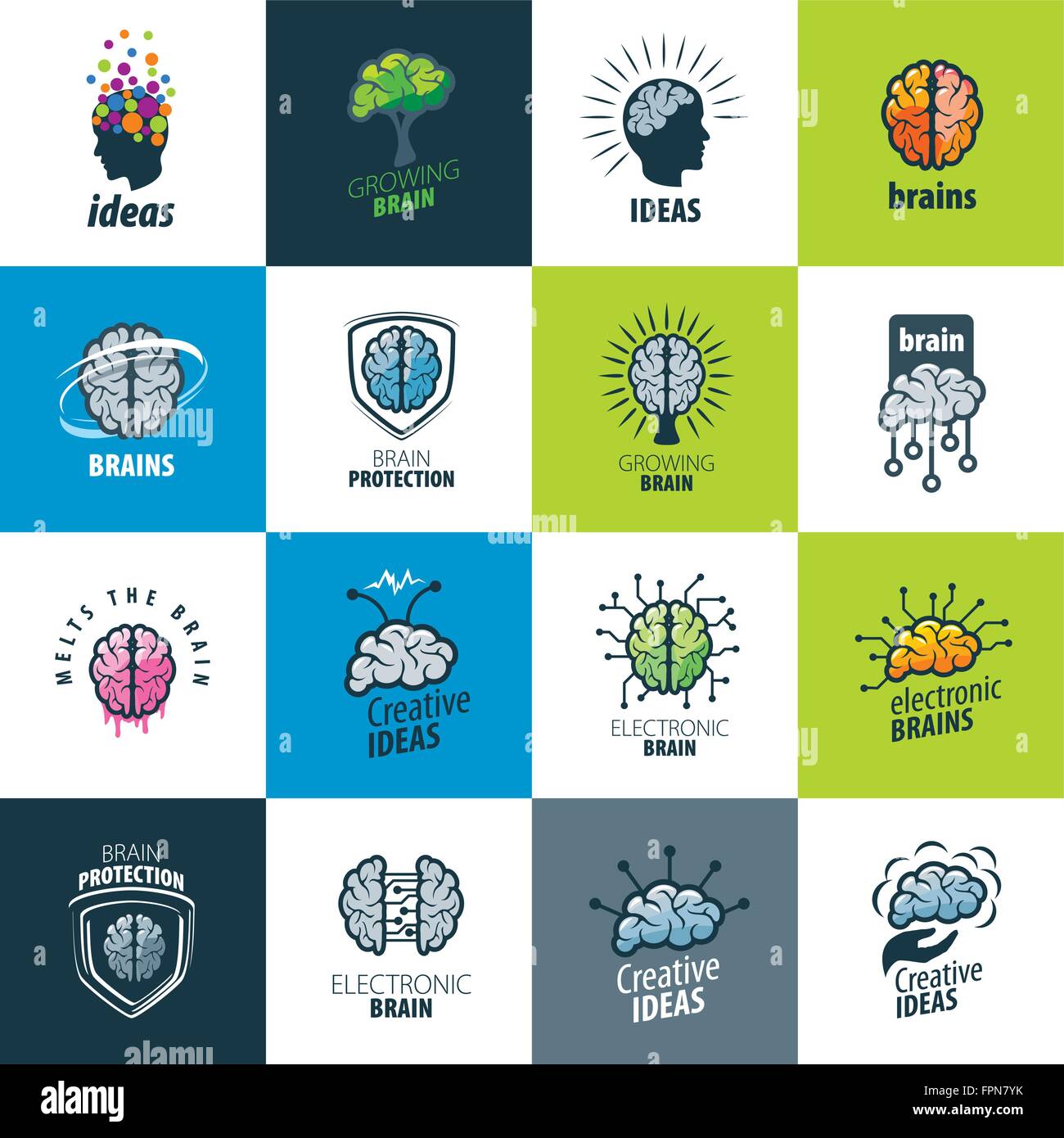 Vector brain logo Stock Vector Image & Art - Alamy