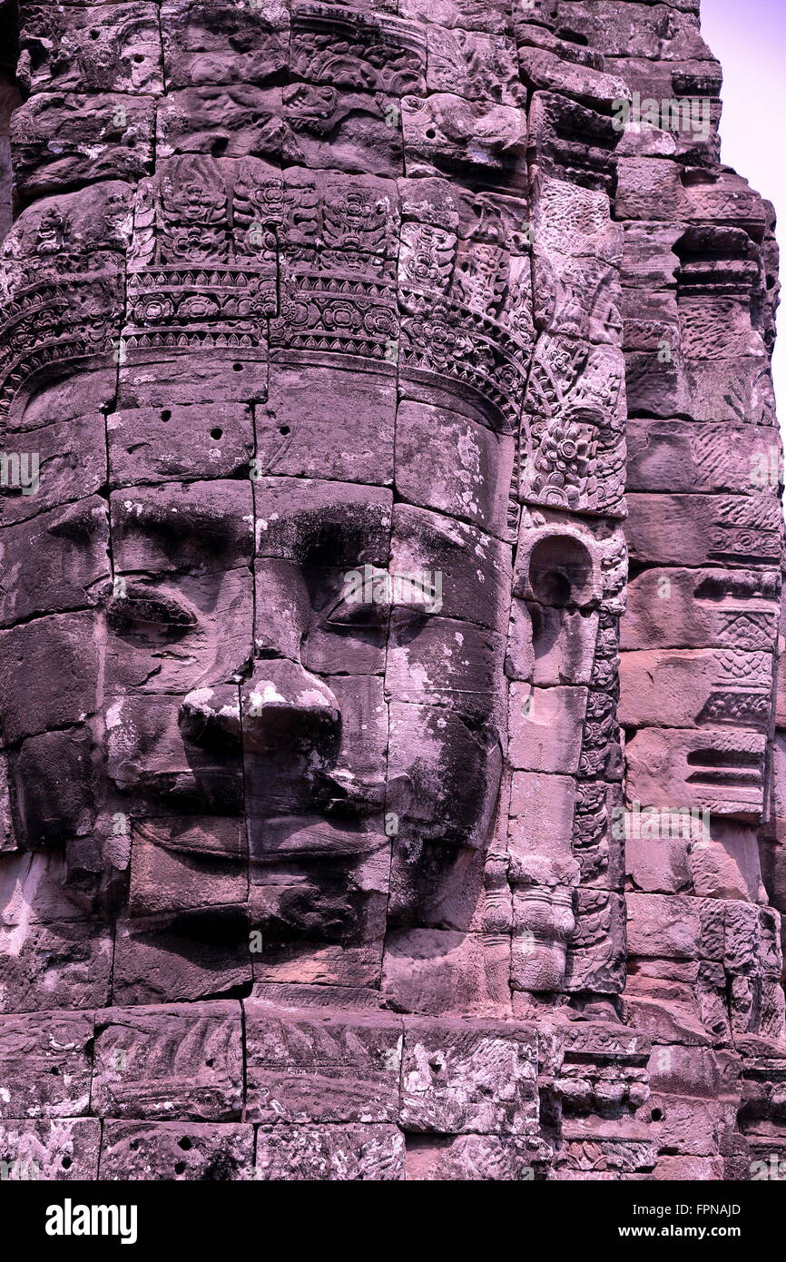 bayon face-angkor III Stock Photo - Alamy