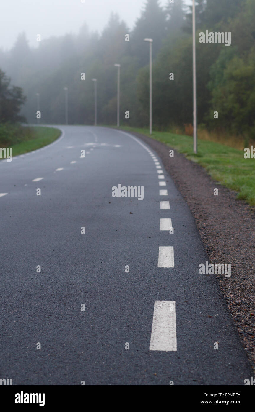 Winding path into the fog hi-res stock photography and images - Alamy