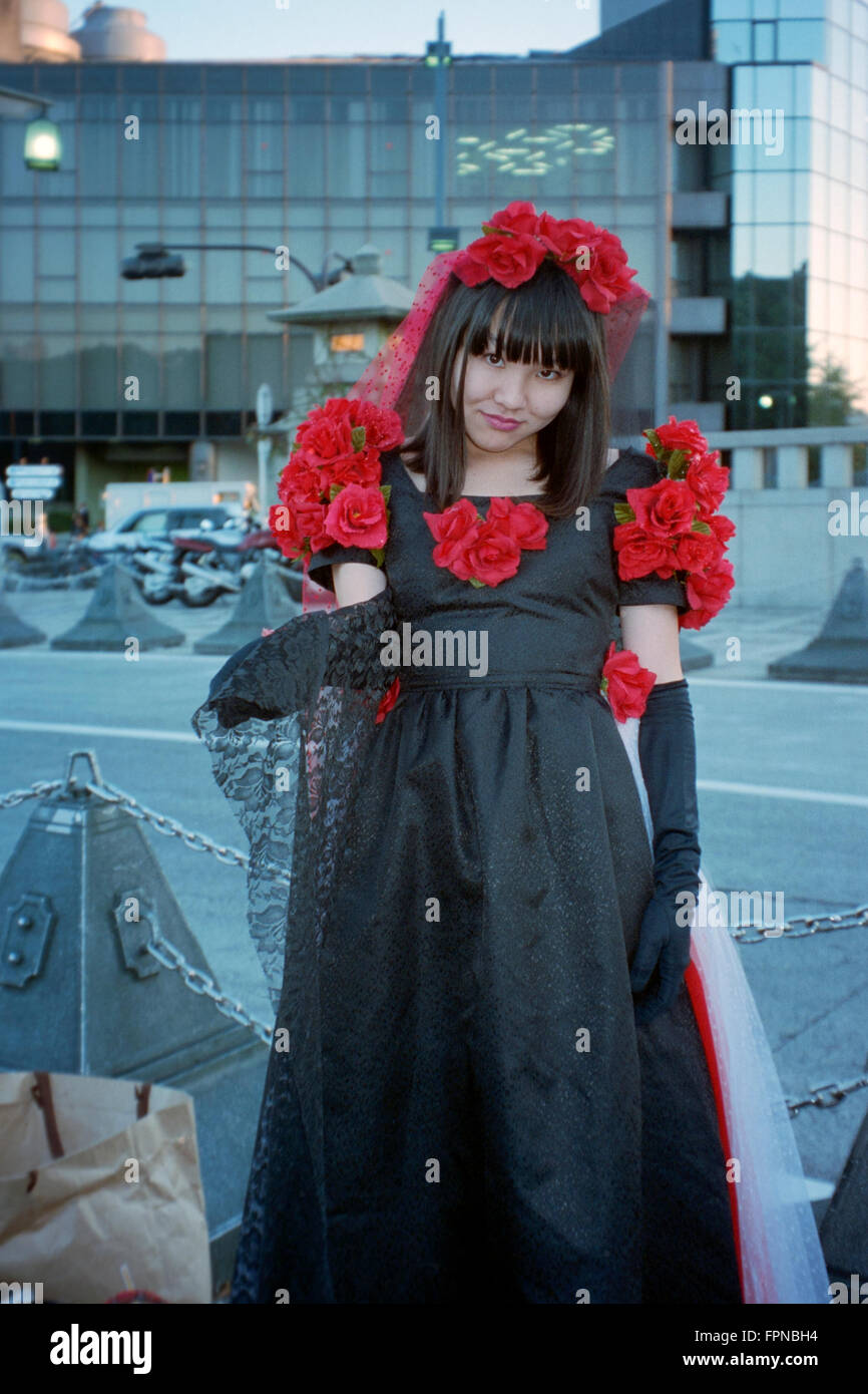 female wearing punk goth style fashion in tokyo Stock Photo - Alamy