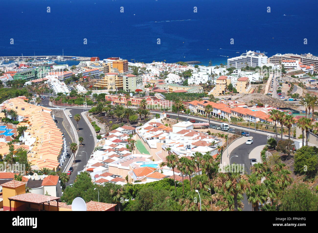 picturesque outstanding landscape of beautiful resort costa adeje on ...