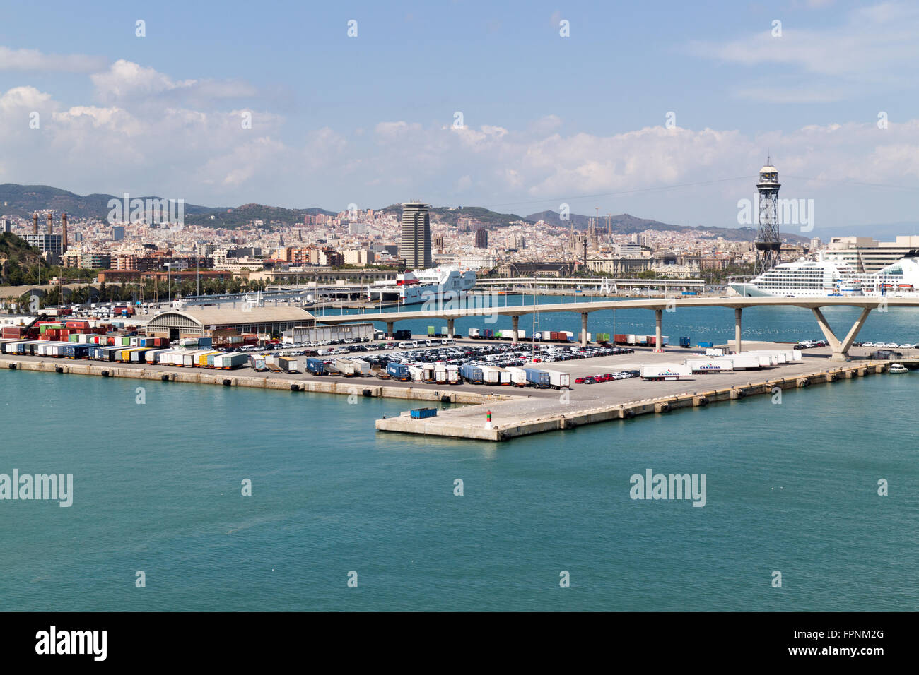 The port of Barcelona, Spain Stock Photo - Alamy