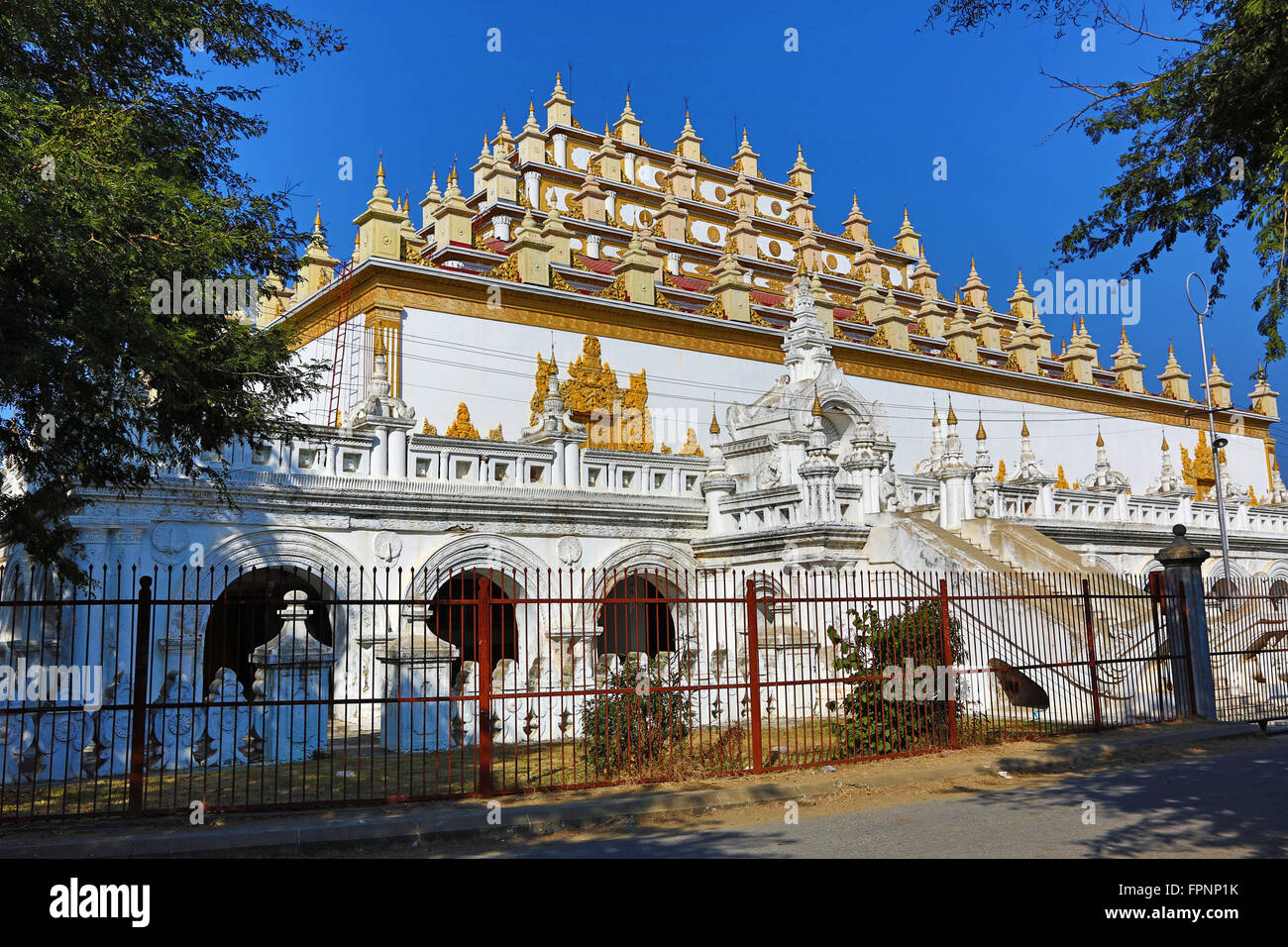 Roof decorations on the main hall of the Atum Ash Monastery, Mandalay ...