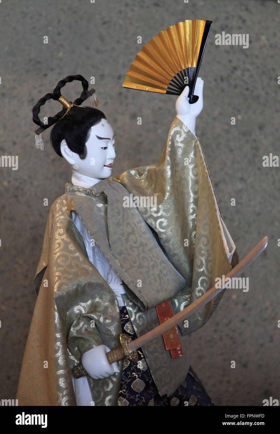 Japan, Nagoya, Noh Theater, interior, statue, figure Stock Photo - Alamy
