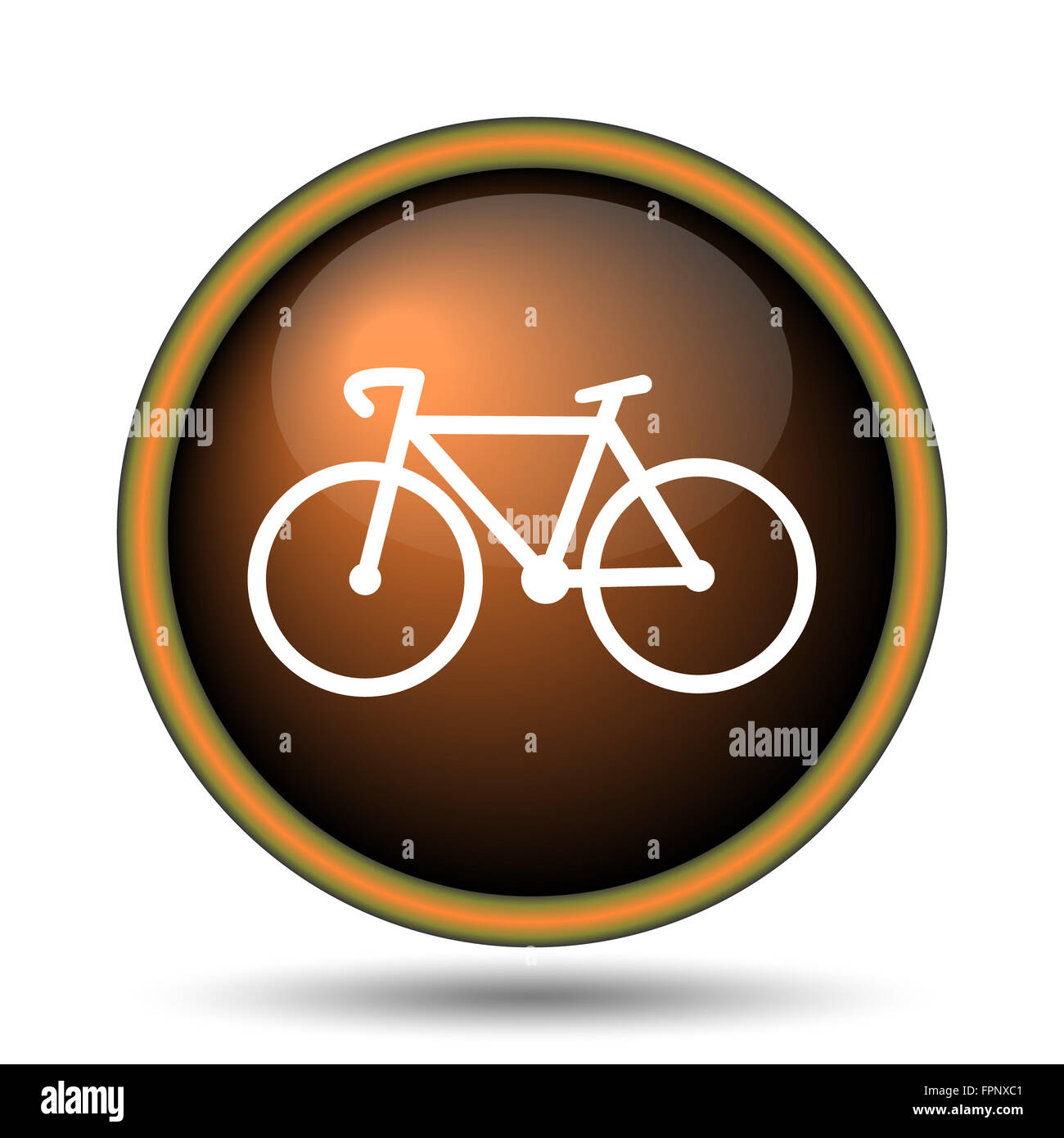 Bicycle icon. Internet button on white background Stock Photo - Alamy