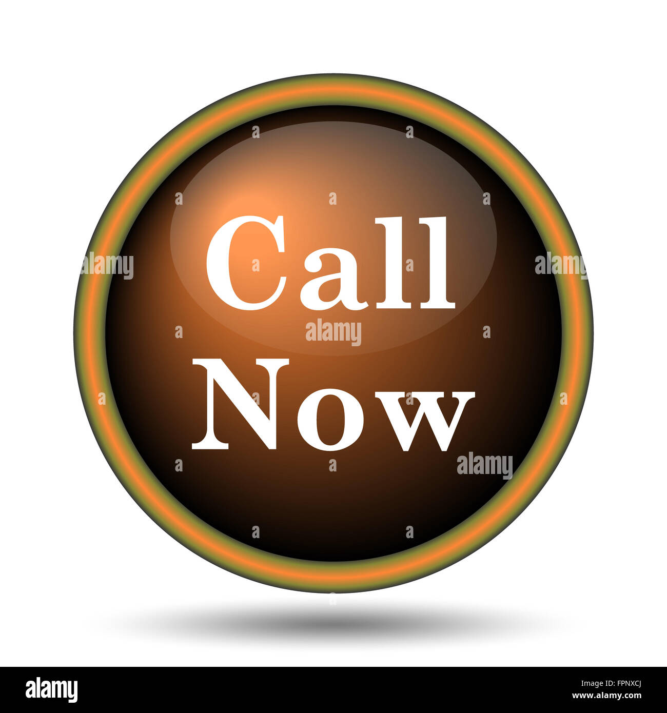 Call now icon. Internet button on white background Stock Photo - Alamy