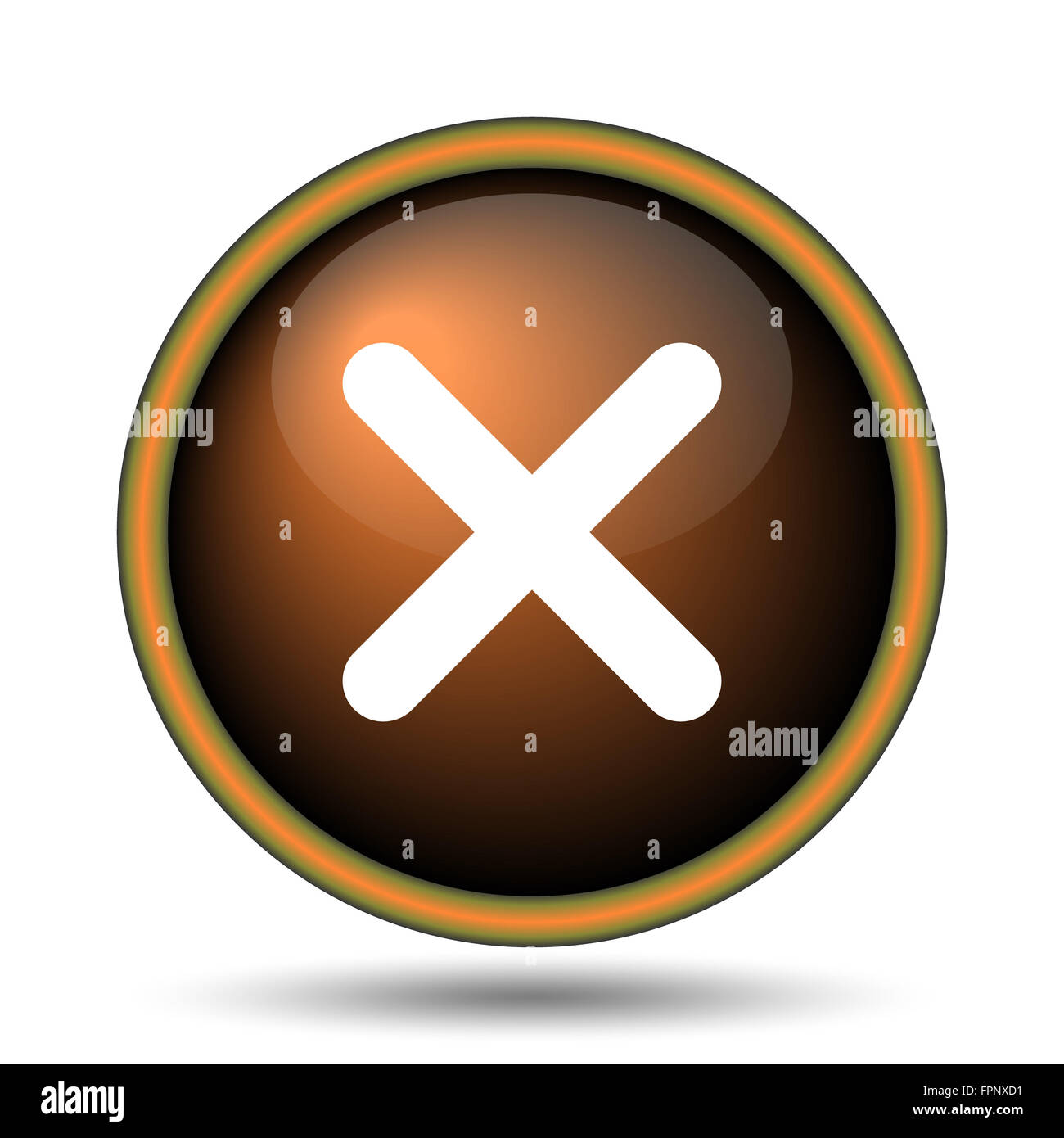 X close icon. Internet button on white background Stock Photo - Alamy