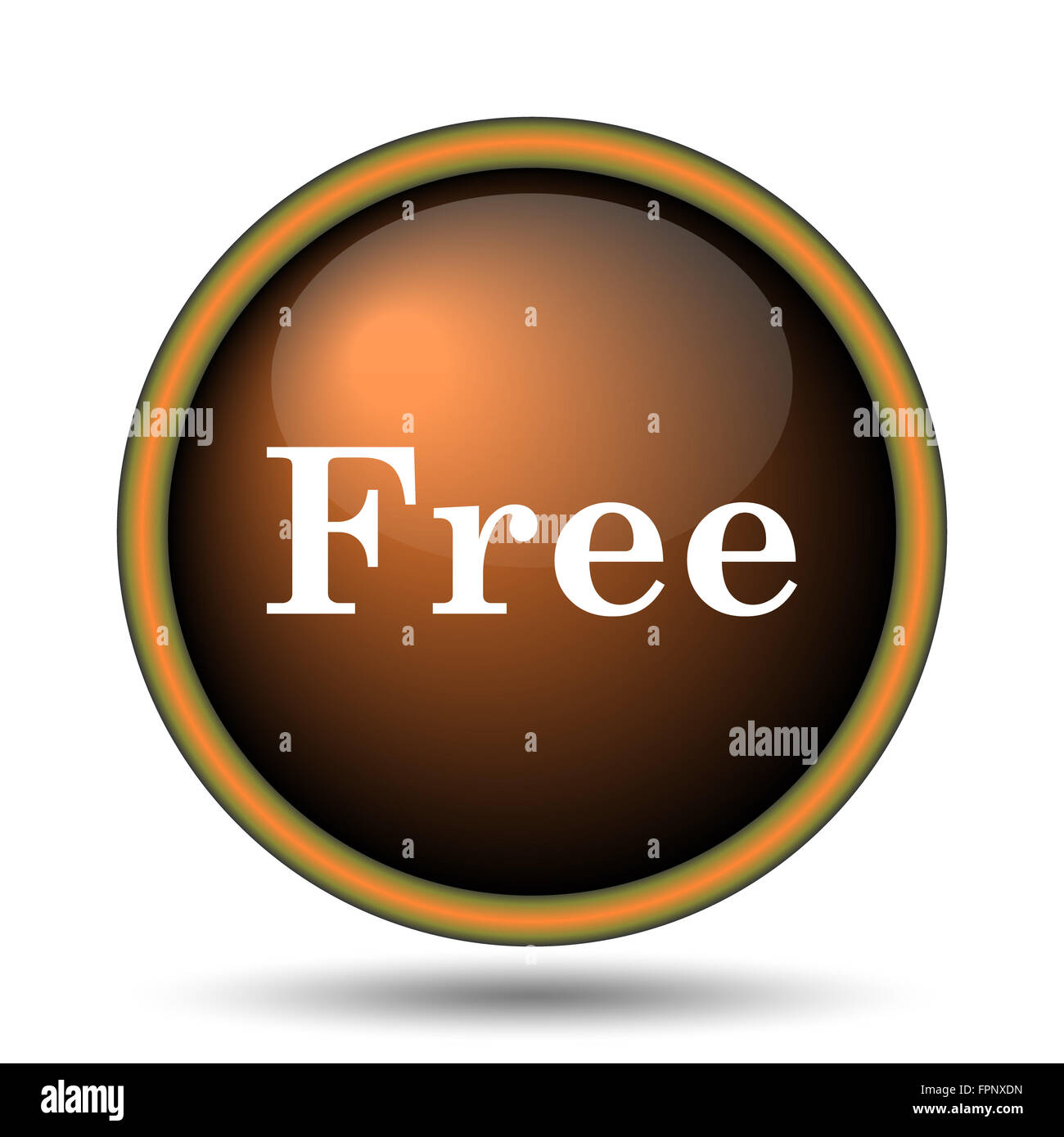 Free icon. Internet button on white background Stock Photo - Alamy