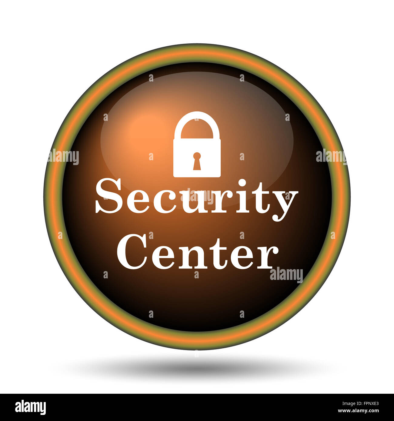 Security center icon. Internet button on white background Stock Photo ...