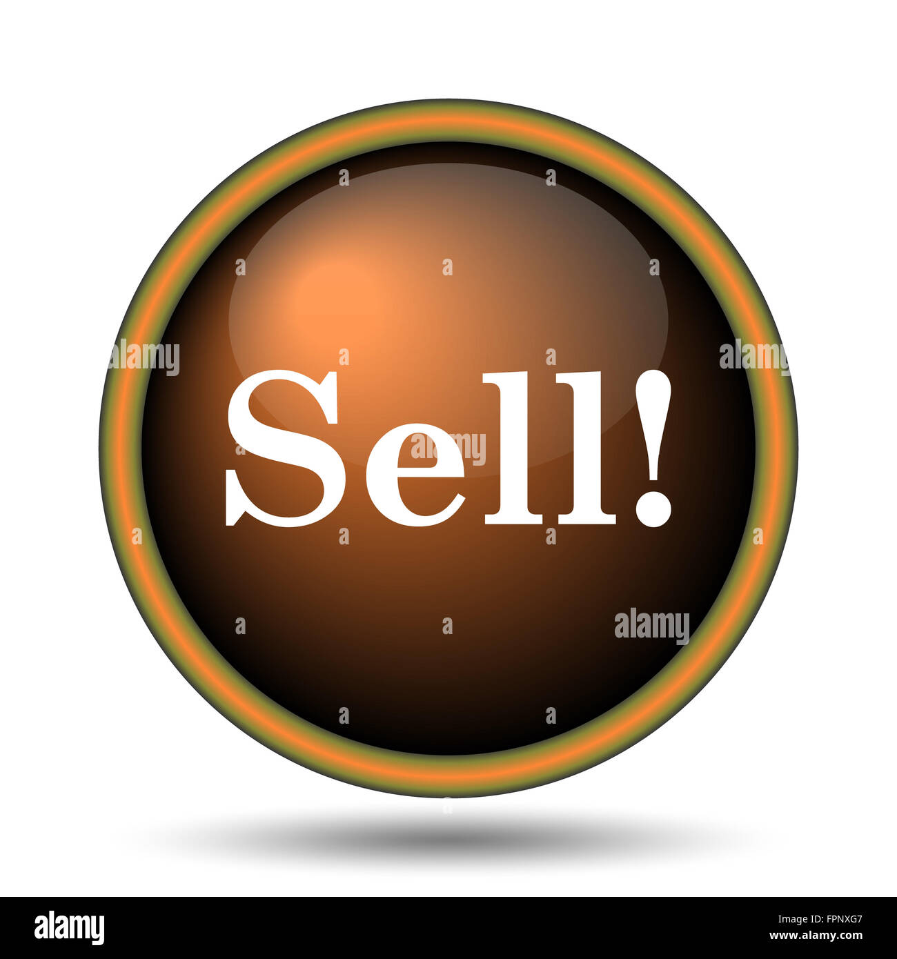 Sell icon. Internet button on white background Stock Photo - Alamy