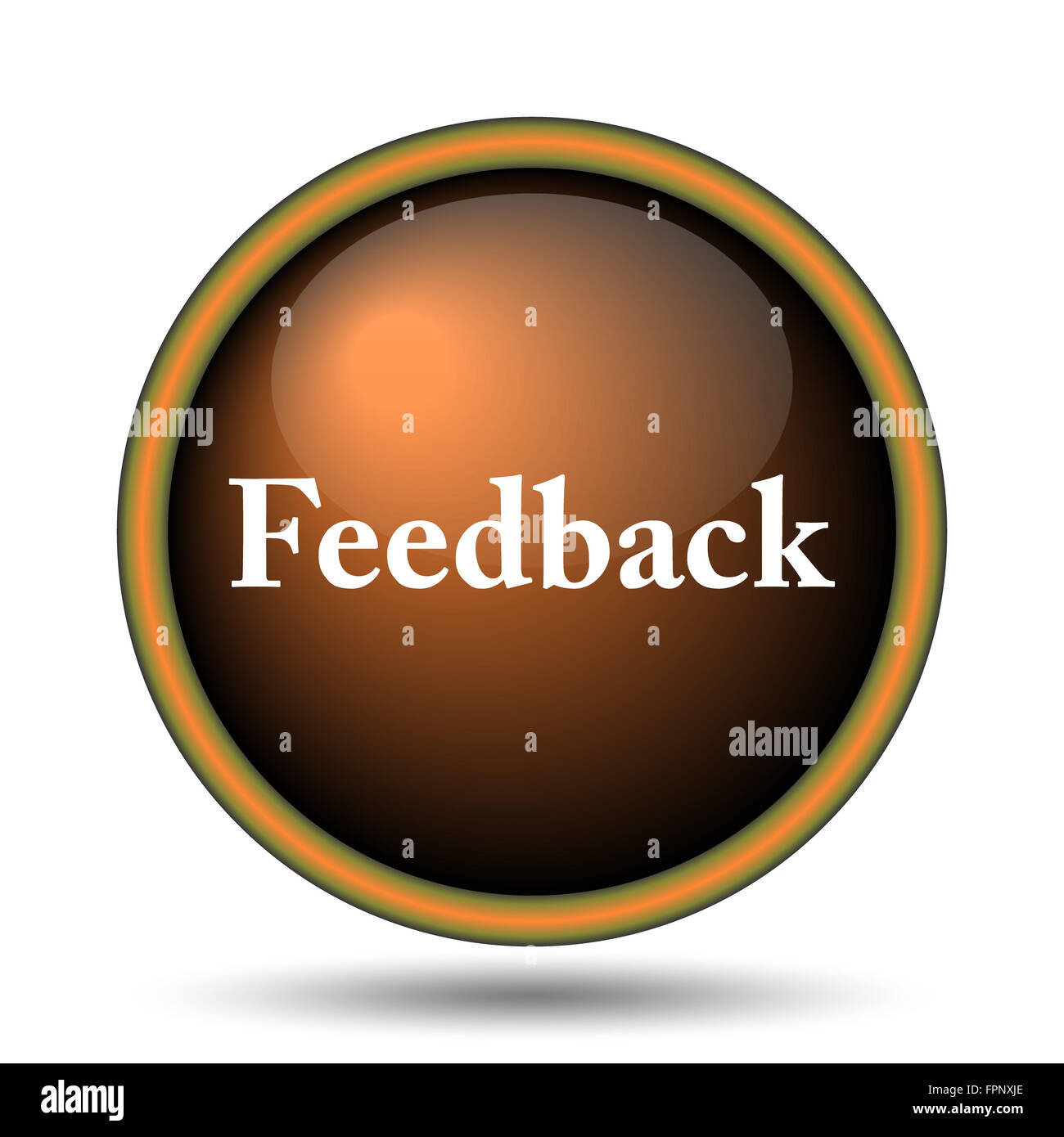 Feedback icon. Internet button on white background Stock Photo - Alamy
