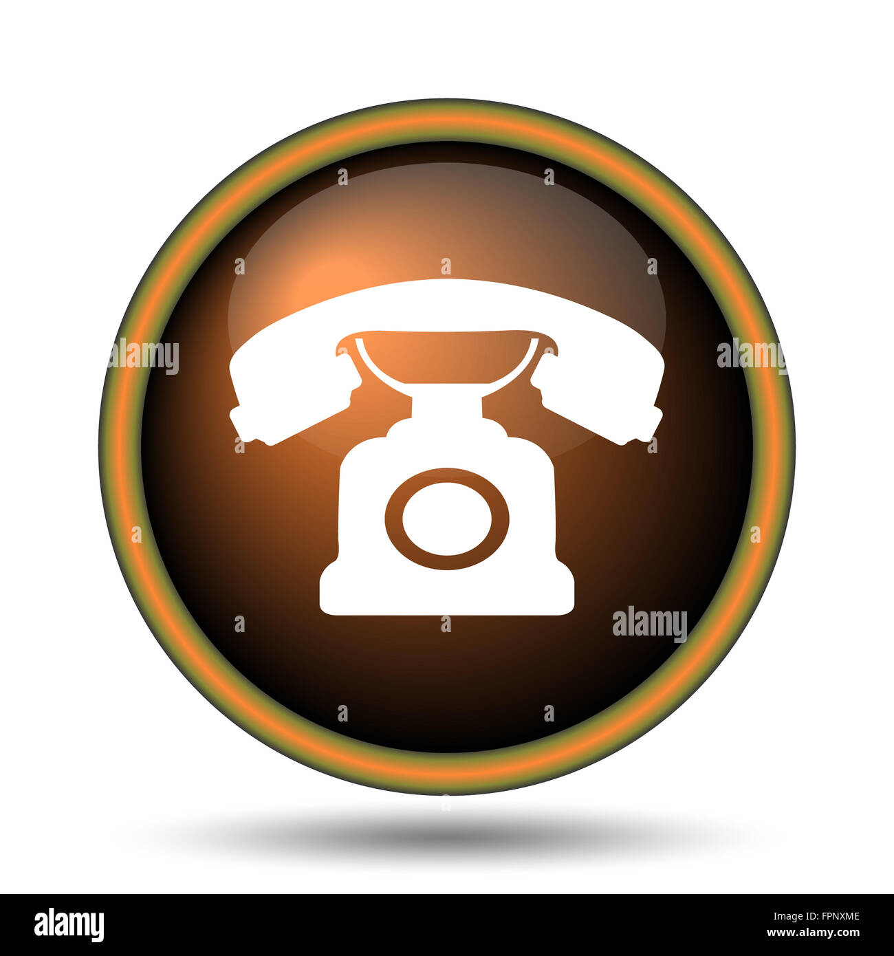 Phone icon. Internet button on white background Stock Photo - Alamy